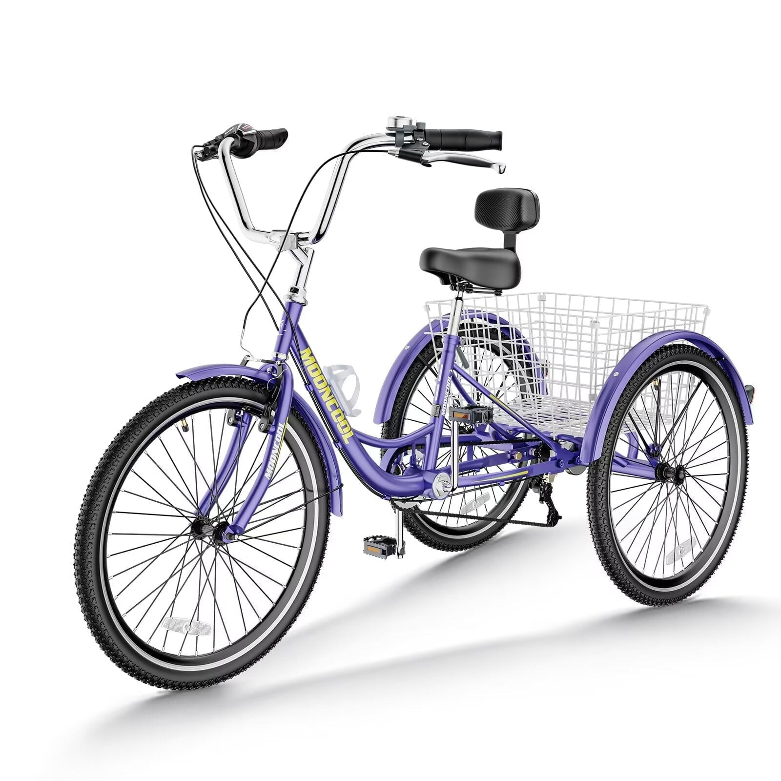 MOPHOTO 20"/24"/26" Tricycle for Adults Seniors with Big Basket, 7 ...