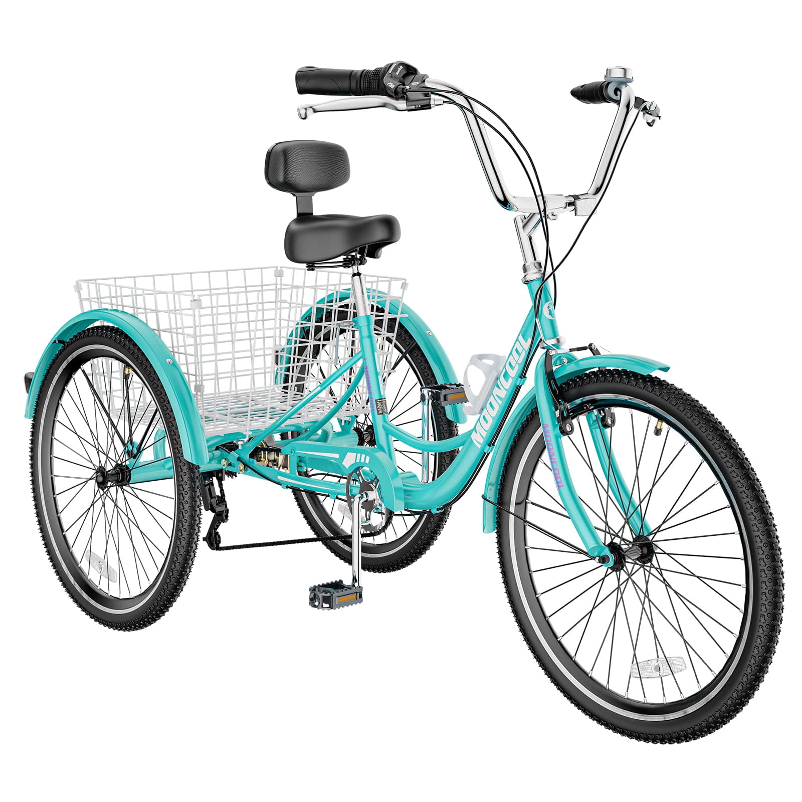 MOPHOTO Adult Tricycles Three Wheel Cruiser Bike 7 Speed, Adult Trikes ...