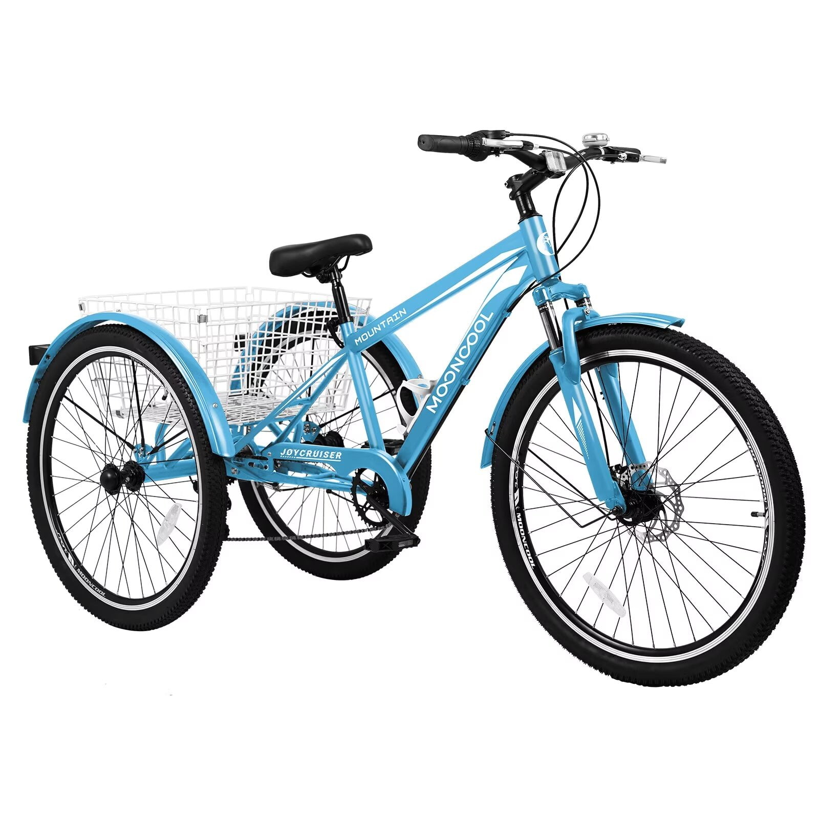 MOPHOTO Adults Mountain Tricycles, 24"/26"/27.5" 7-Speed Heavy Duty ...