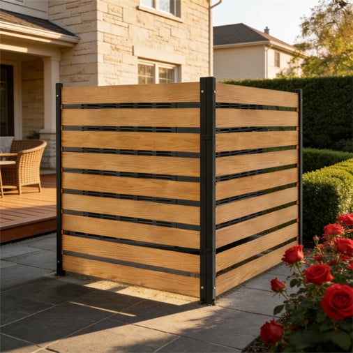 MOPHOTO Air Conditioner Fence,2-Panel Pool Equipment Enclosure,36" W x ...