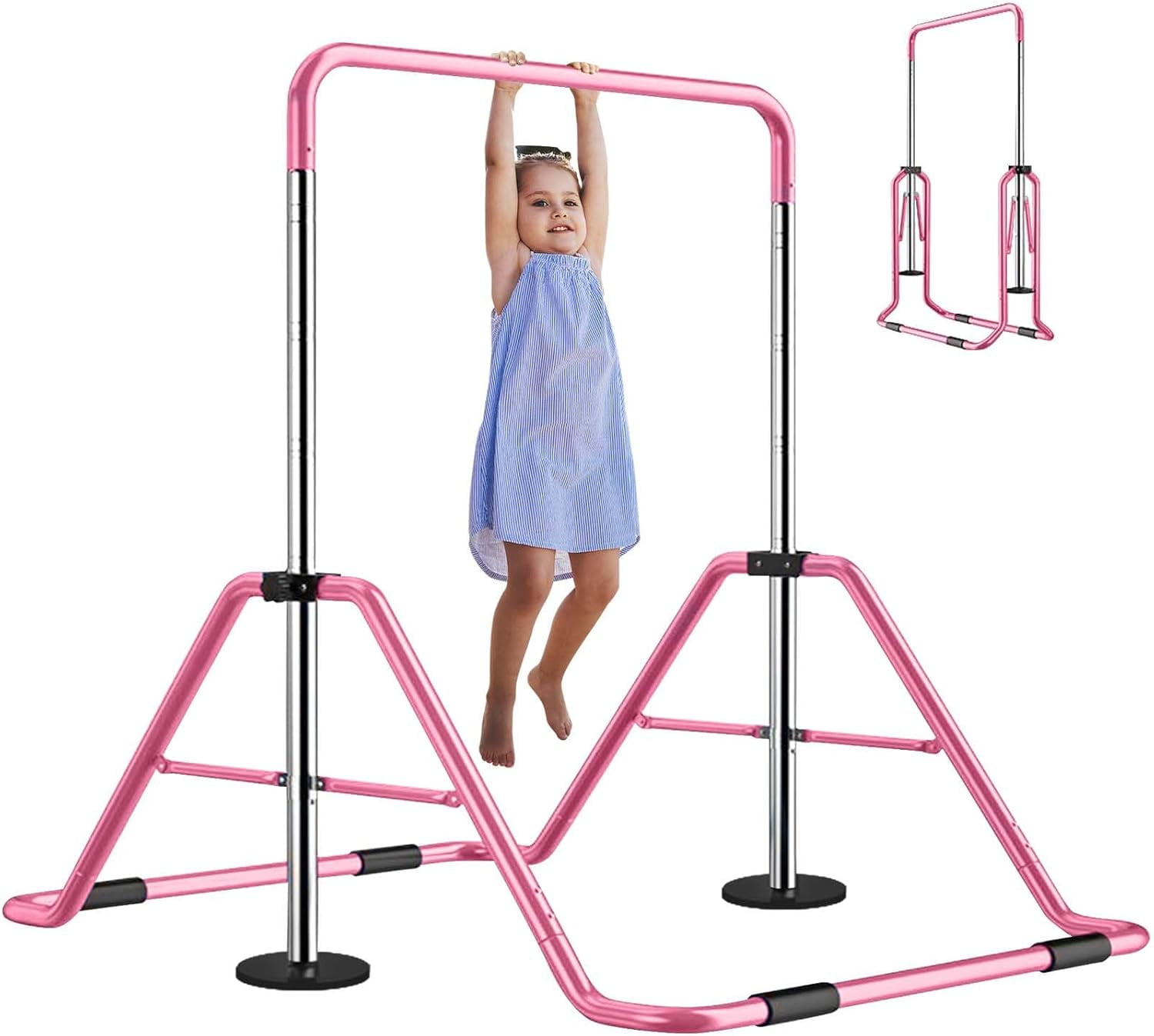 MOPHOTO Expandable Gymnastics Bars Folding Horizontal Bars, Home ...
