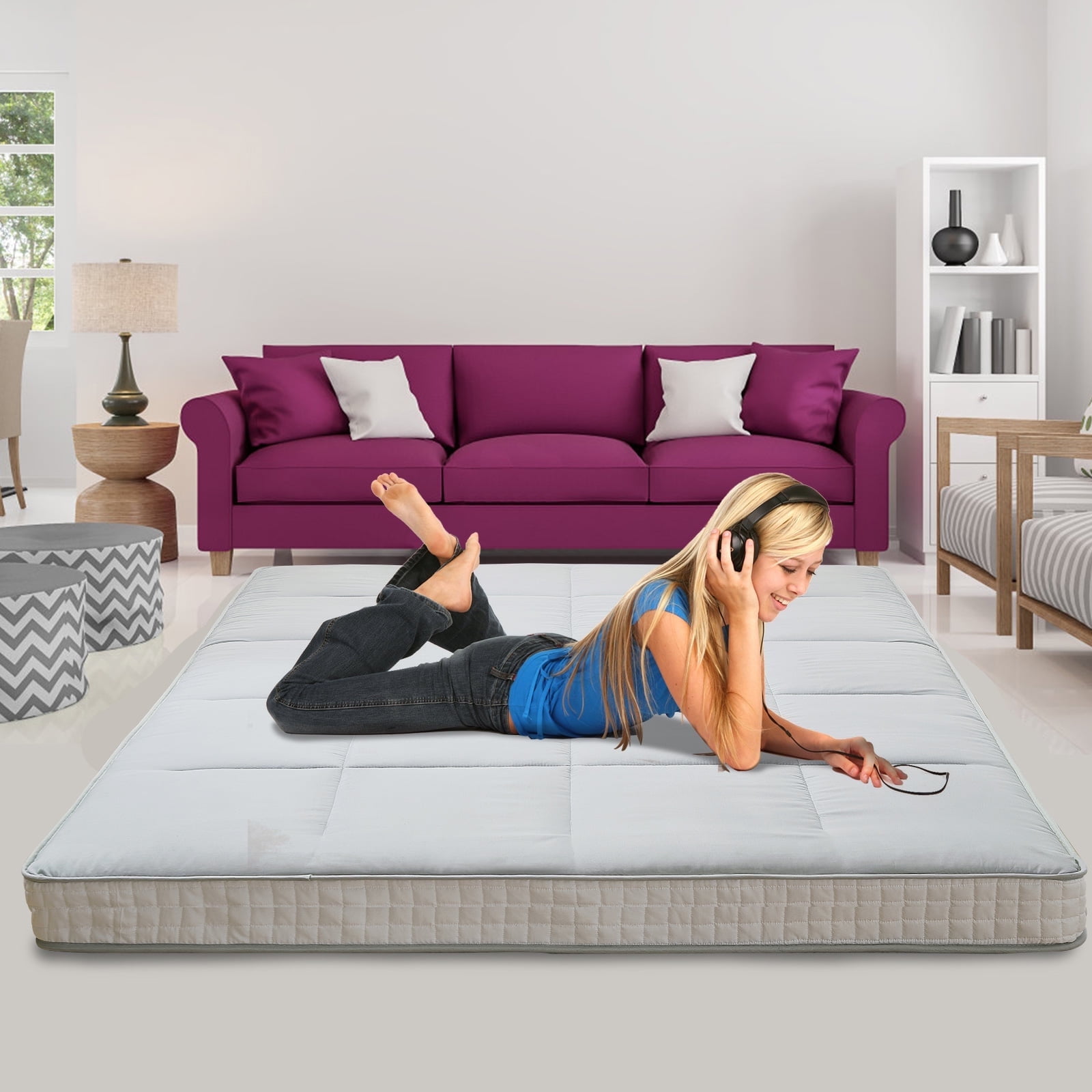 MOPHOTO Foldable Japanese Futon Mattress, Extra Thick Full Size (80*54 ...