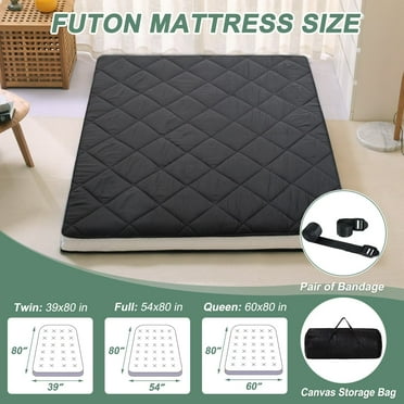 Extra Thick Futon Floor Mattress, Padded Japanese Folding Roll Up ...
