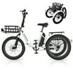 Mooncool 20'' Folding 3 Wheel Electric Tricycle for Adults with Front & Rear Rack Bags, Foldable ...