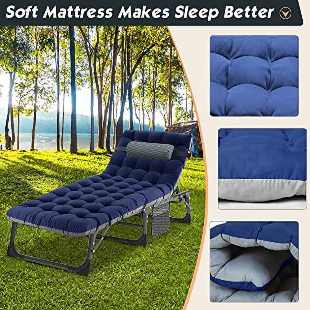 MOPHOTO Folding Camping Cot for Adults, Heavy Duty Sleeping Cot for Adults Portable Sleeping Bed ...