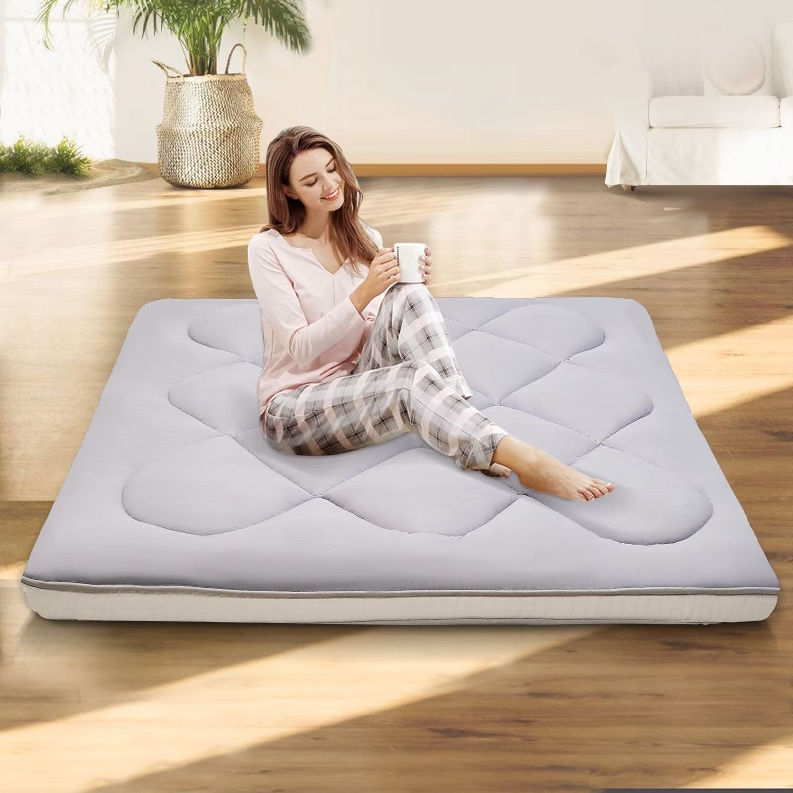 MOPHOTO Japanese Futon Floor Mattress Queen Size, Floor Mattress Pad ...