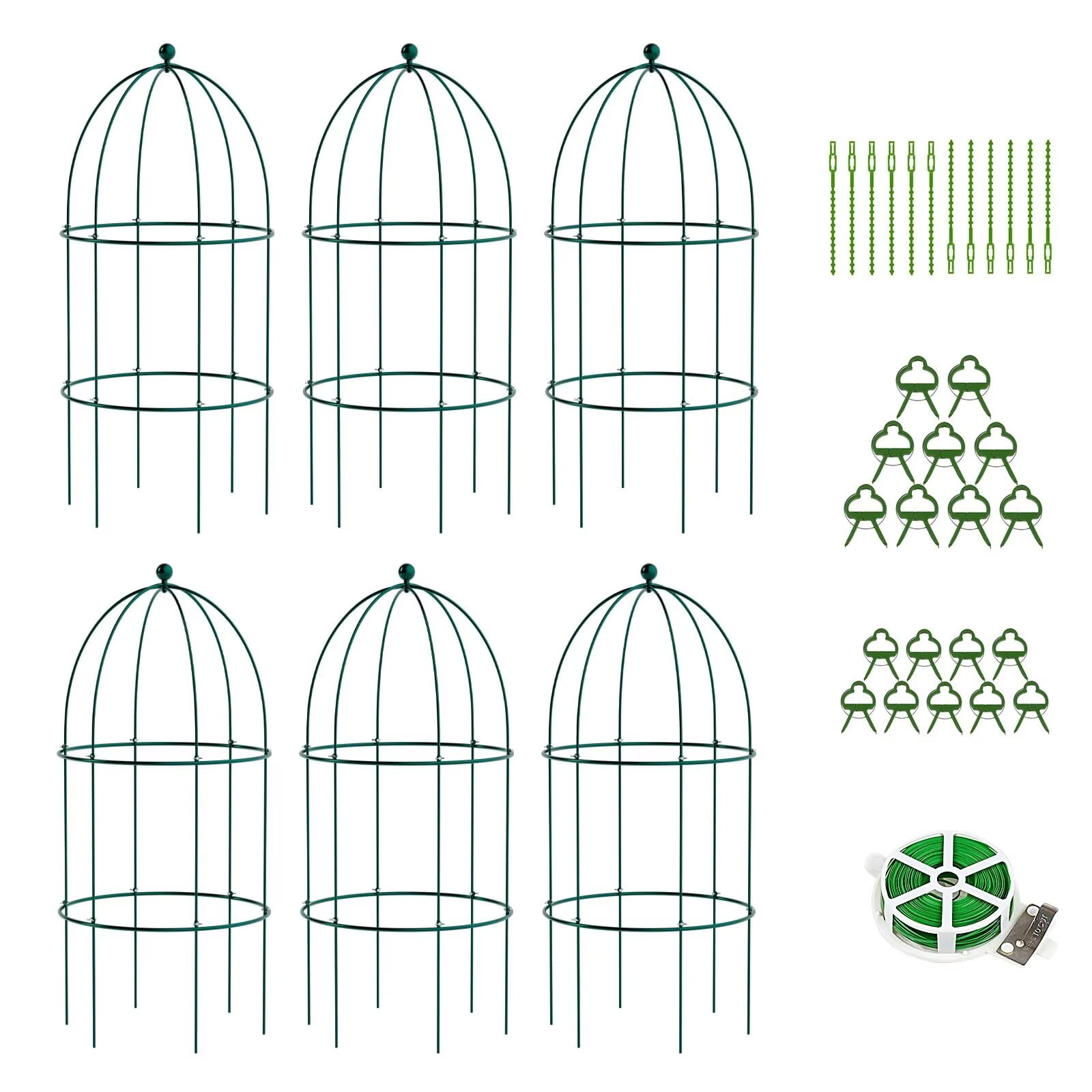 MOPHOTO Garden Trellis for Climbing Plants Outdoor, Tomato Cage Metal ...