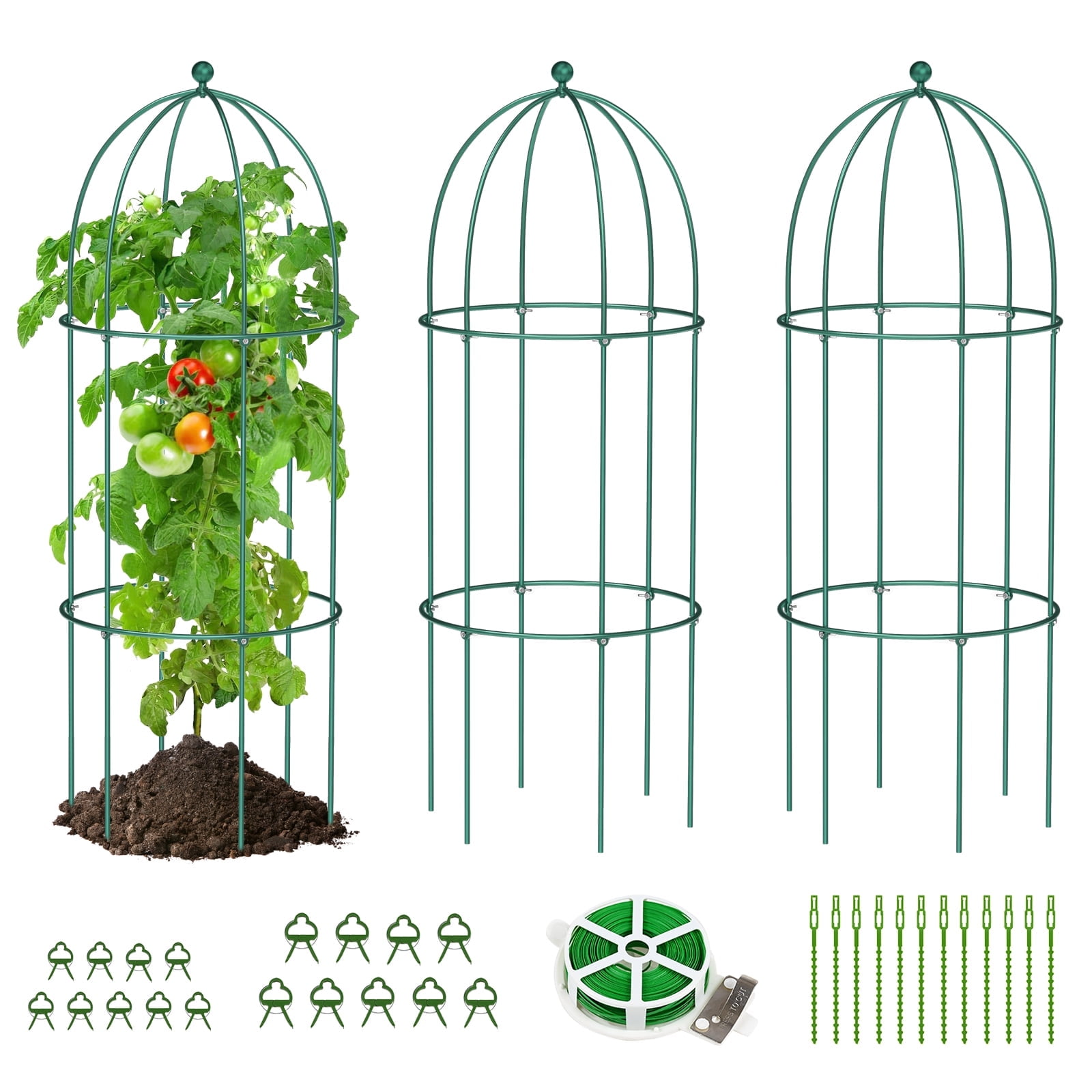 MOPHOTO XL Garden Trellis for Climbing Plants Outdoor, Tomato Cage ...