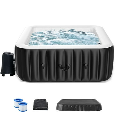 RELXTIME Portable Inflatable Hot Tub, Outdoor Spa 71''x71'', 4-6 Person ...