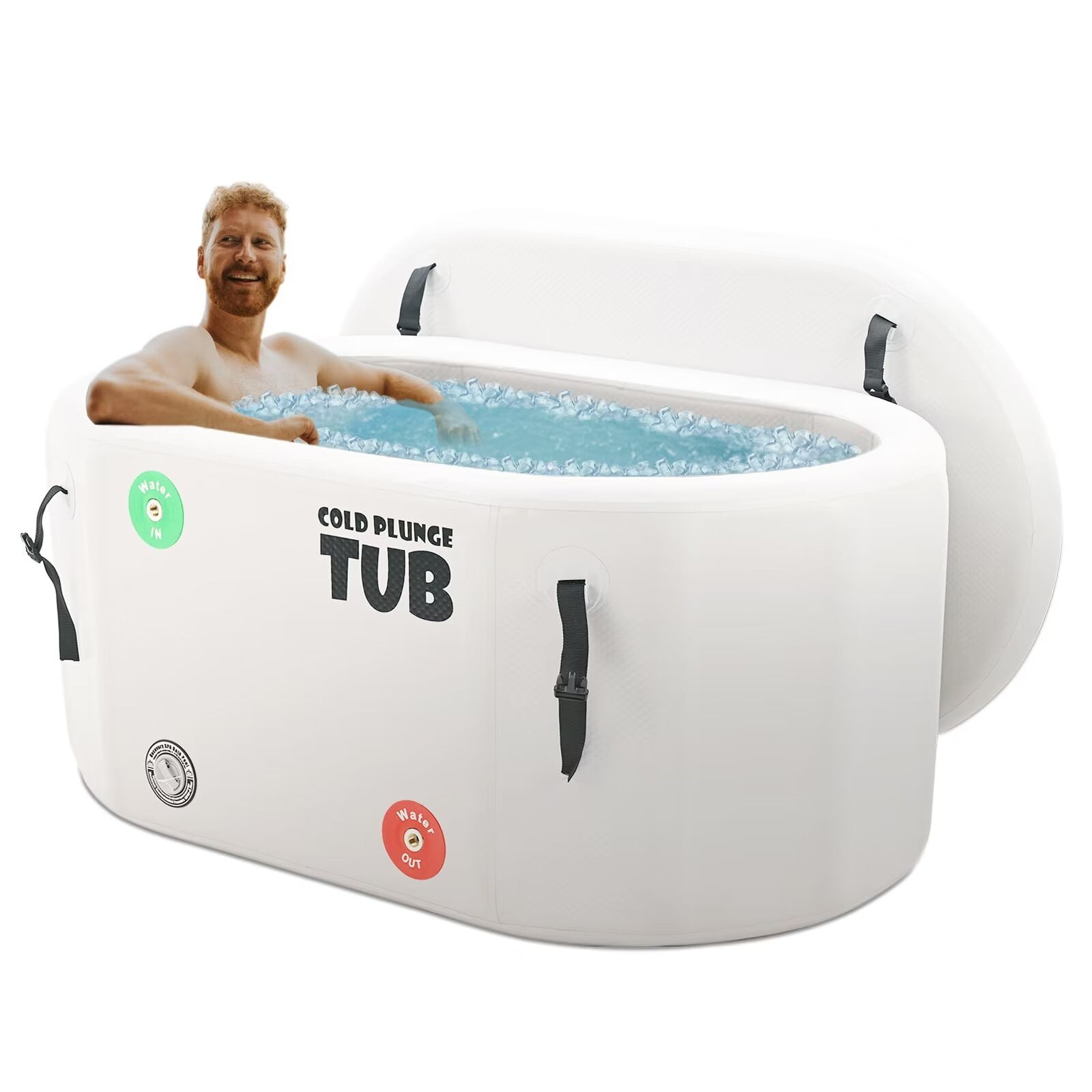 MOPHOTO Inflatable Rectangle Ice Bath Cold Plunge Tub for Athletes, Ice ...