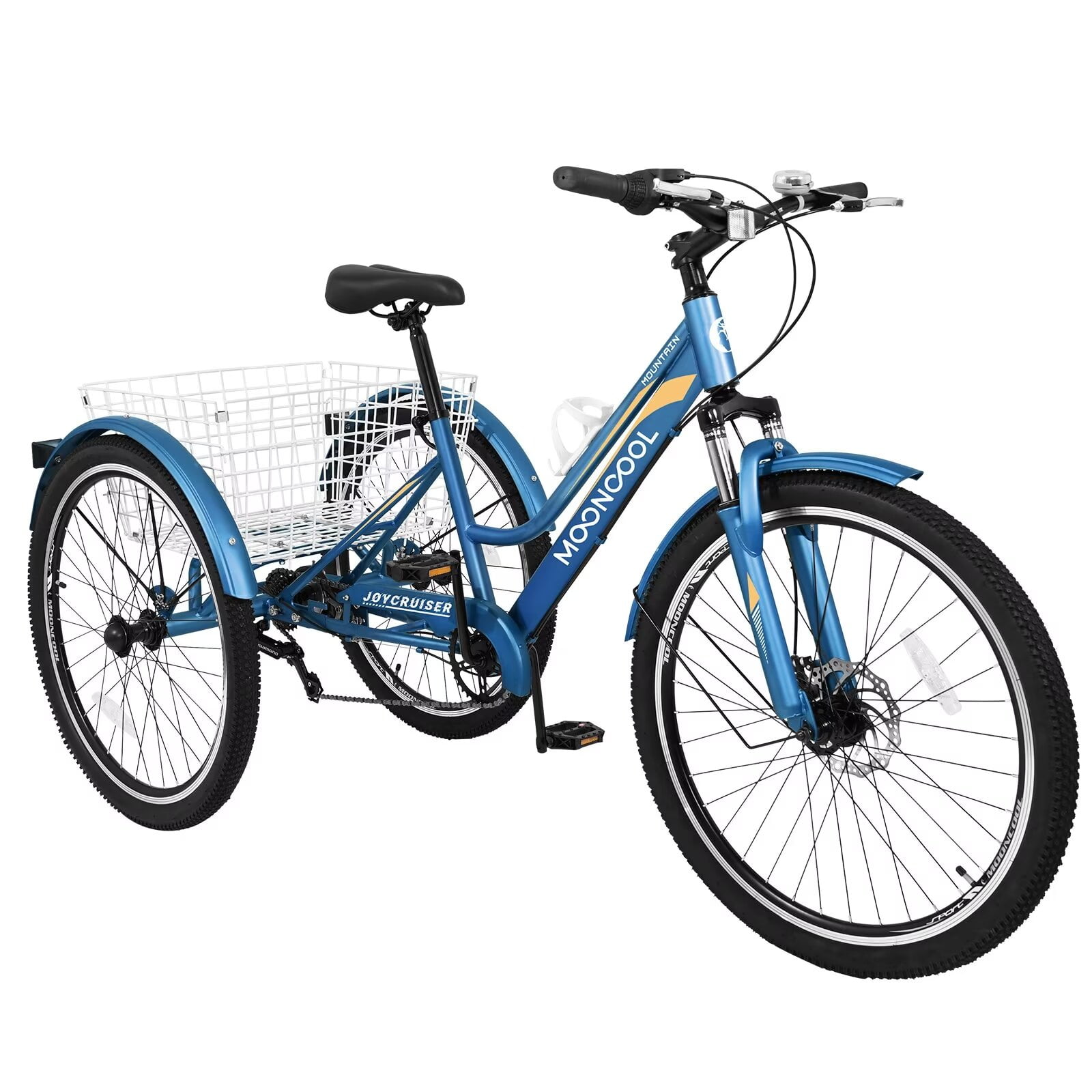 MOPHOTO Mountain Tricycle for Adults, 3 Wheeled 7-Speed Mountain ...