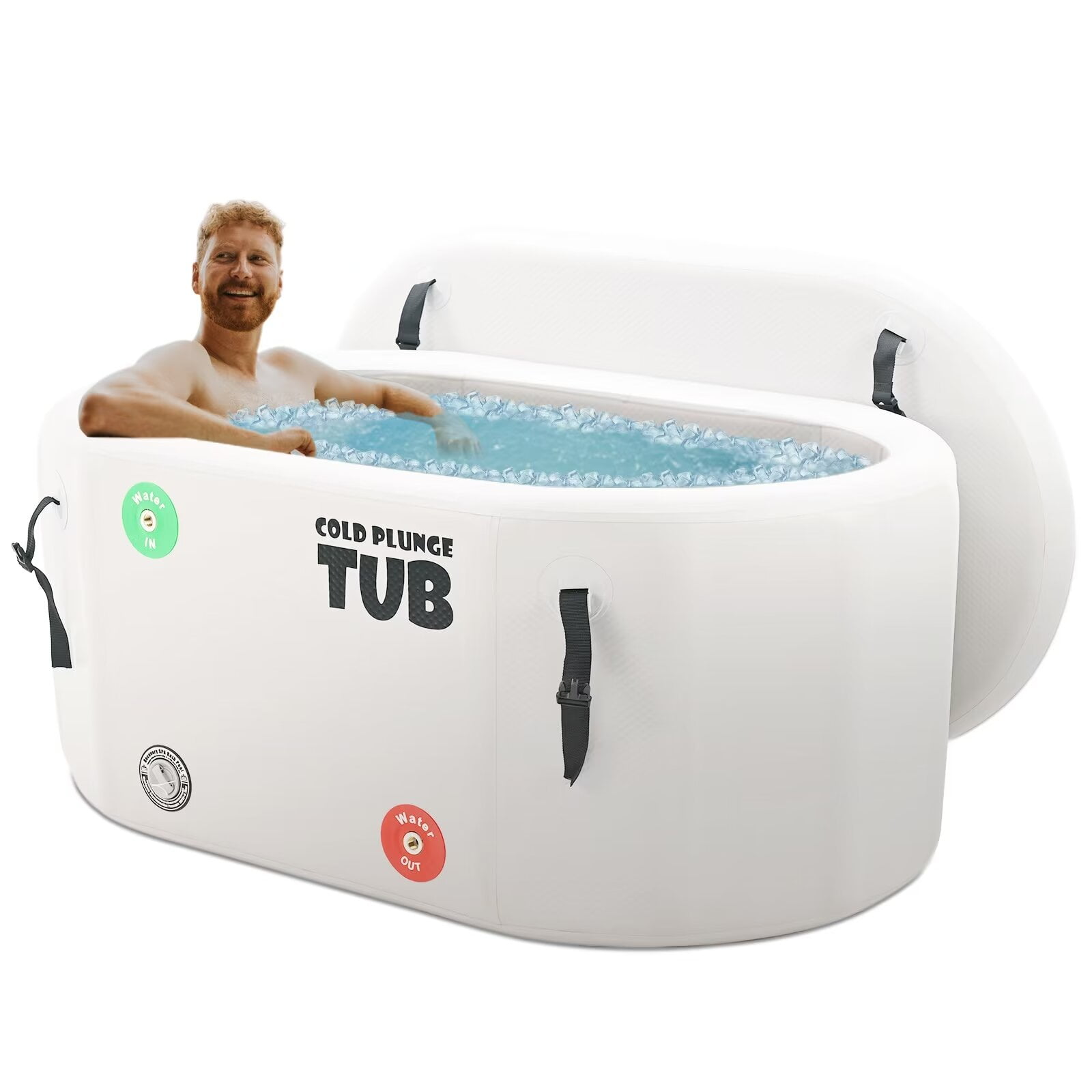 MOPHOTO Oversized Ice Bath Tub 211 Gal, Inflatable Rectangle Ice Bath ...