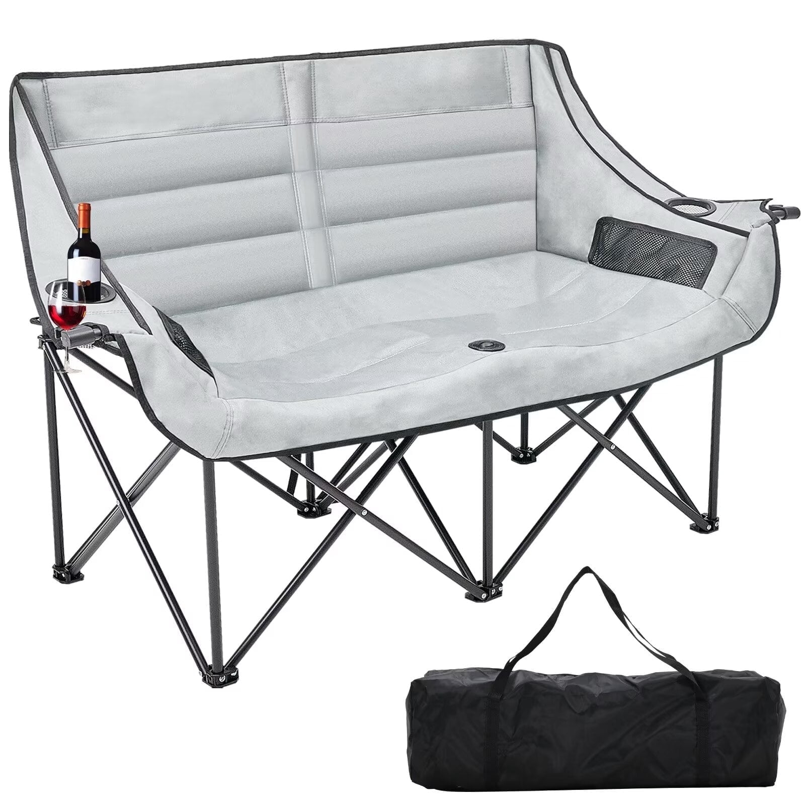 MOPHOTO Oversized Camping Chair for Adults, 2 Person Loveseat Camping ...