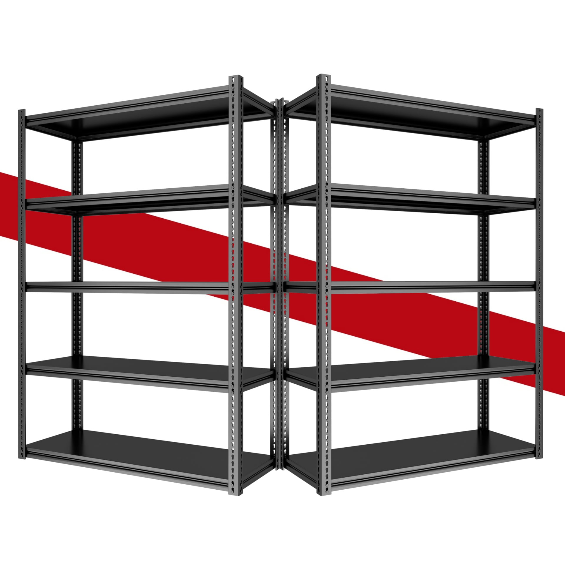 "MOPHOTO 5-Tier Heavy Duty Storage Rack, 2000 LBS, 36""Wx16""Dx72""H, 2 ...