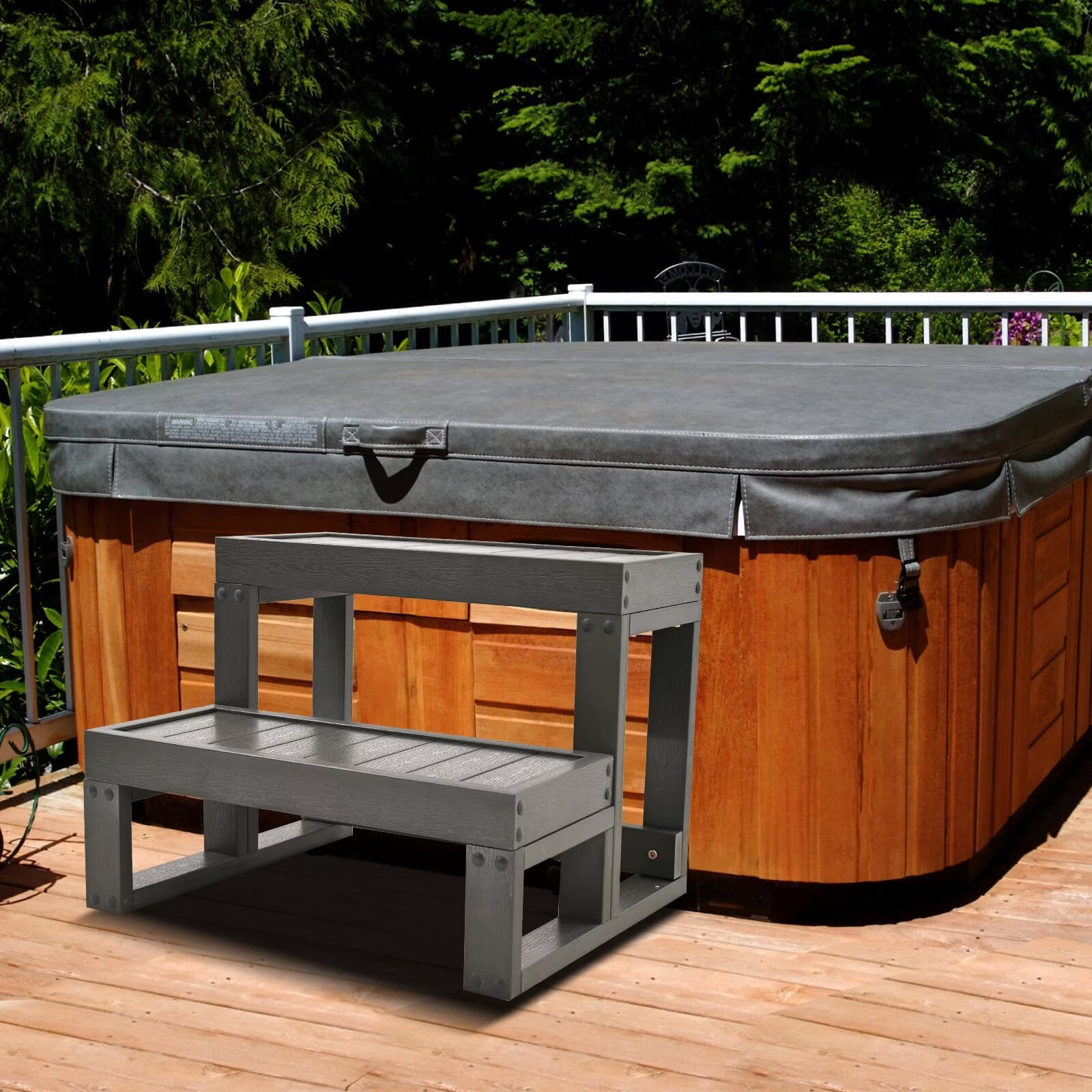 MOPHOTO Universal 2 Slip-Resistant Spa & Hot Tub Step Outdoor Indoor ...