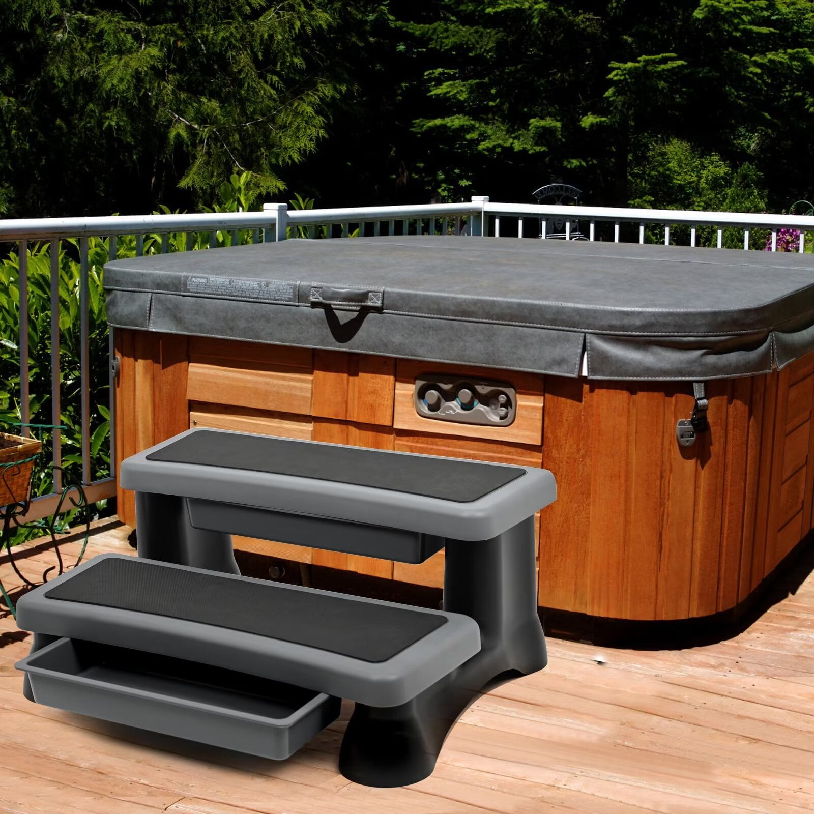 MOPHOTO Universal 2 Slip-Resistant Spa & Hot Tub Step Outdoor Indoor ...