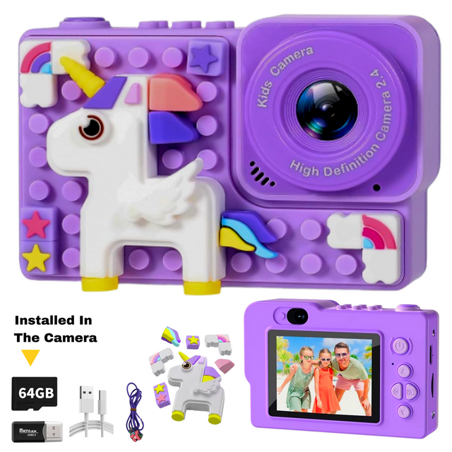 MOPO Kid Camera Unicorn for Girl 3 8 Years Children Camera Digital With ...