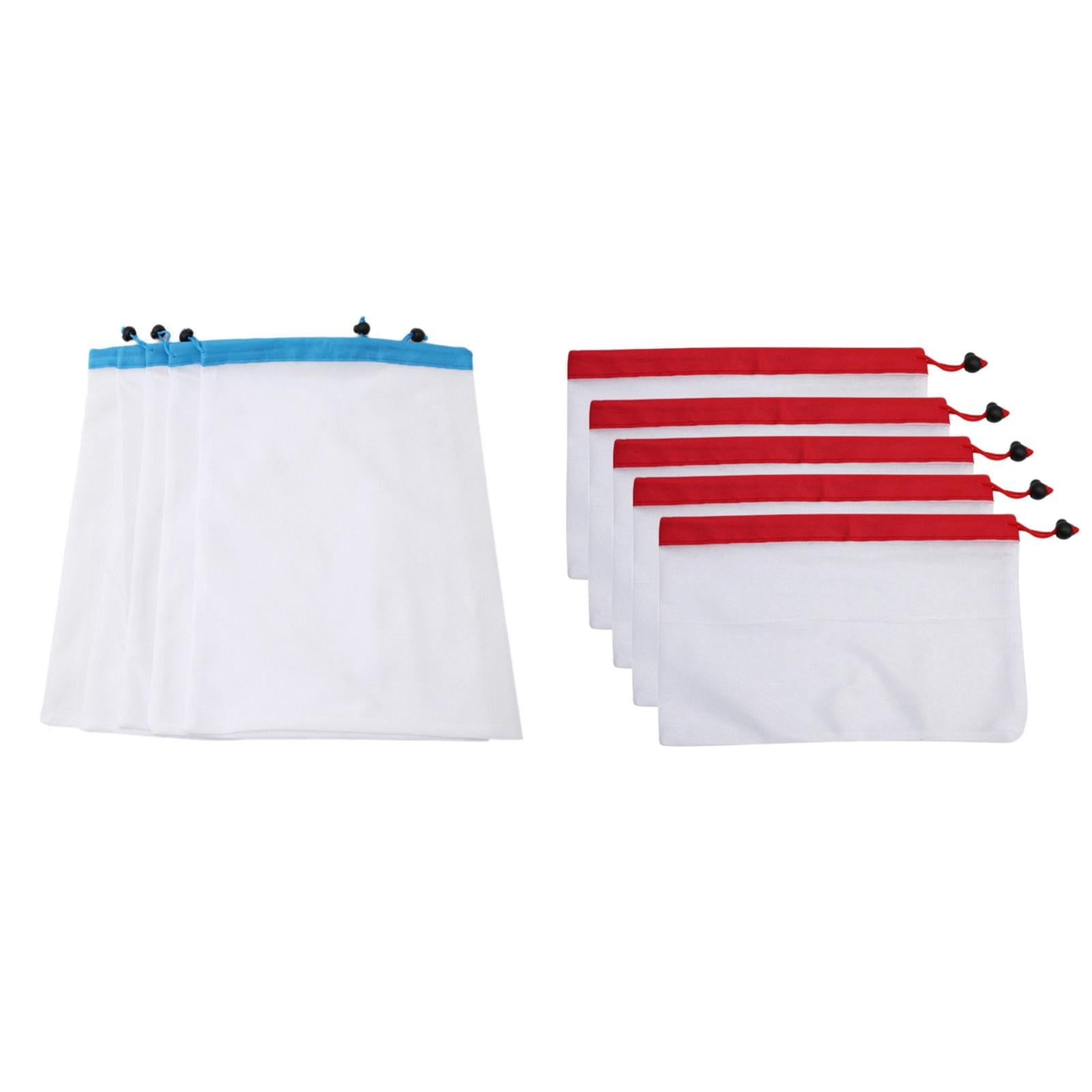 MOPOOR 10 PCS Reusable Barcode Scanable See Through Food Safe Mesh Bags ...