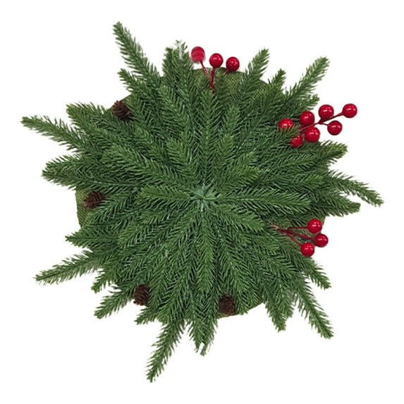 MOPOOR Artificial Plant Round, Plastic Greenery Heat Non Mat Artificial ...