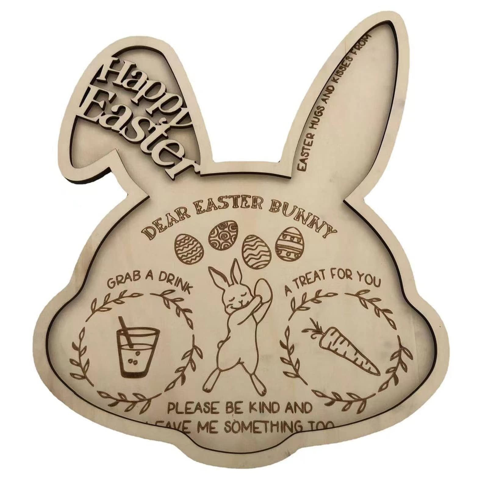 MOPOOR Bamboo Snack Plate, Eco-Friendly, Cute Bunny Face Shaped, Bunny ...