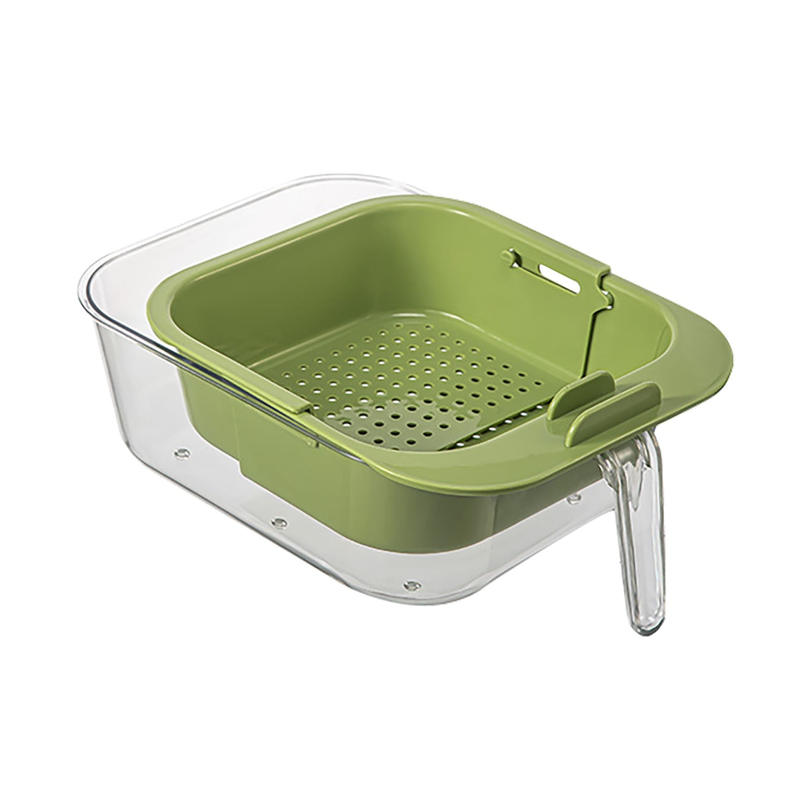 MOPOOR Plastic Collapsible Colander Set with Strainer Bowl, 2 in 1 ...
