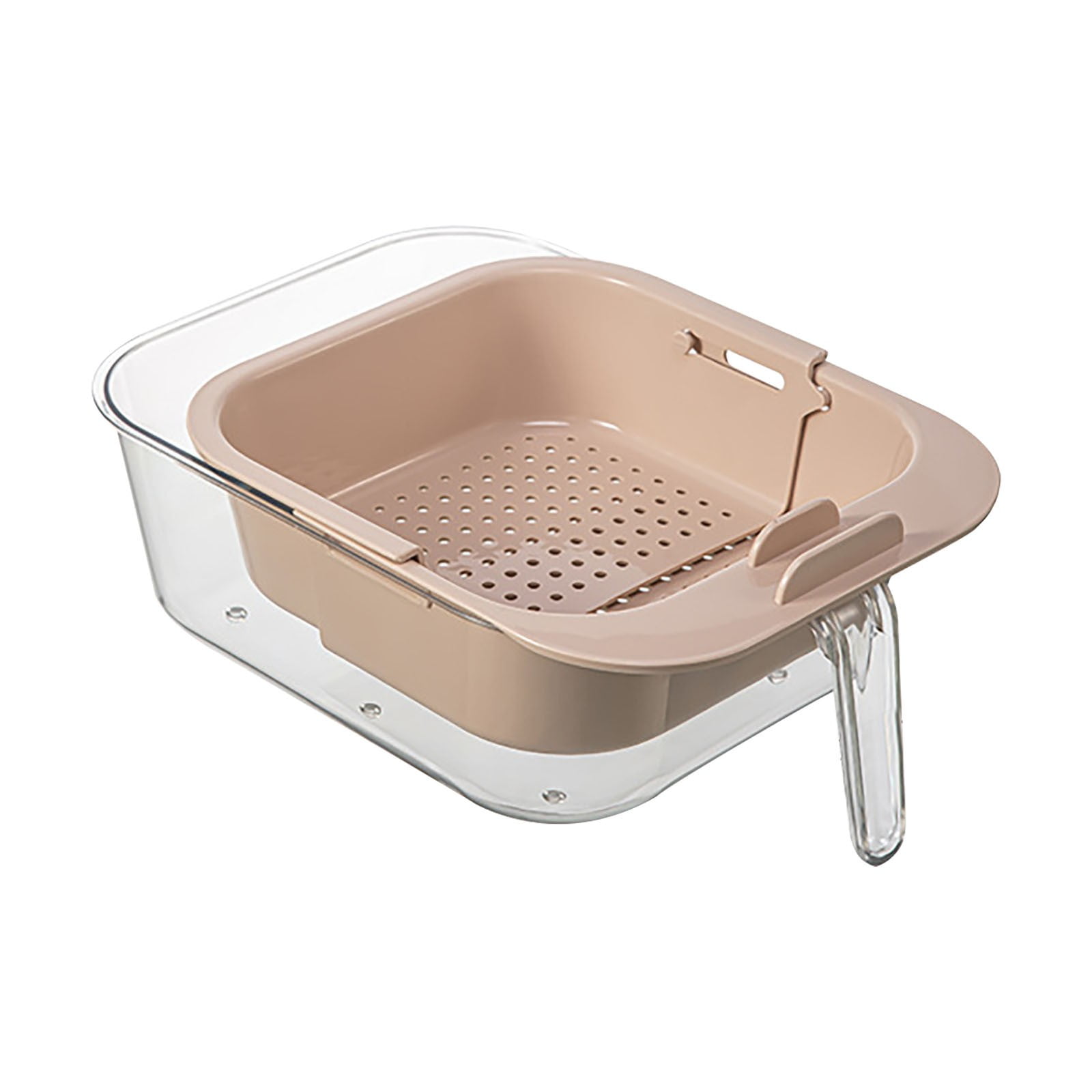 MOPOOR Plastic Collapsible Colander Set with Strainer Bowl, 2 in 1 ...