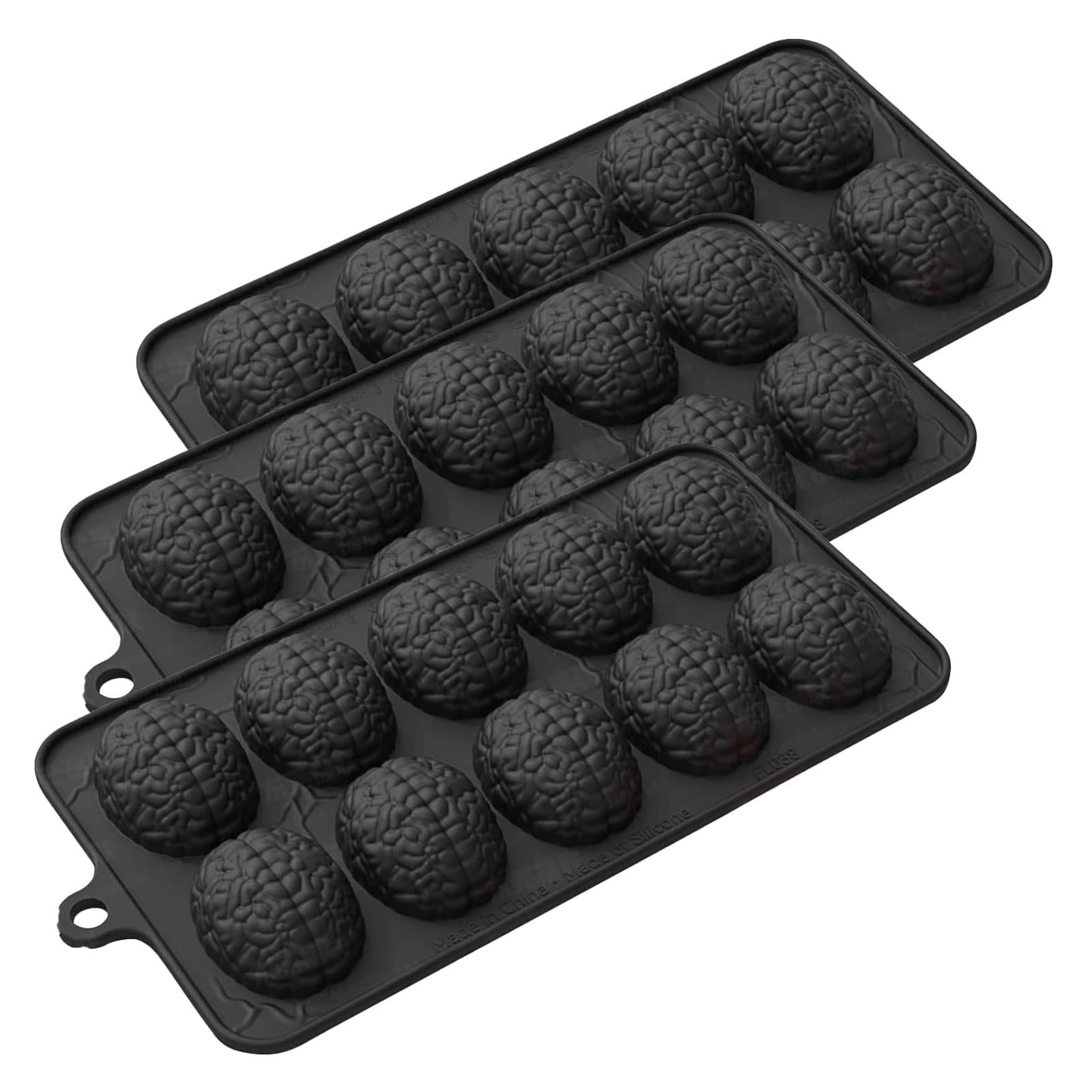 MOPOOR Silicone Brain Molds,Halloween Realistic Human Brain Baking ...