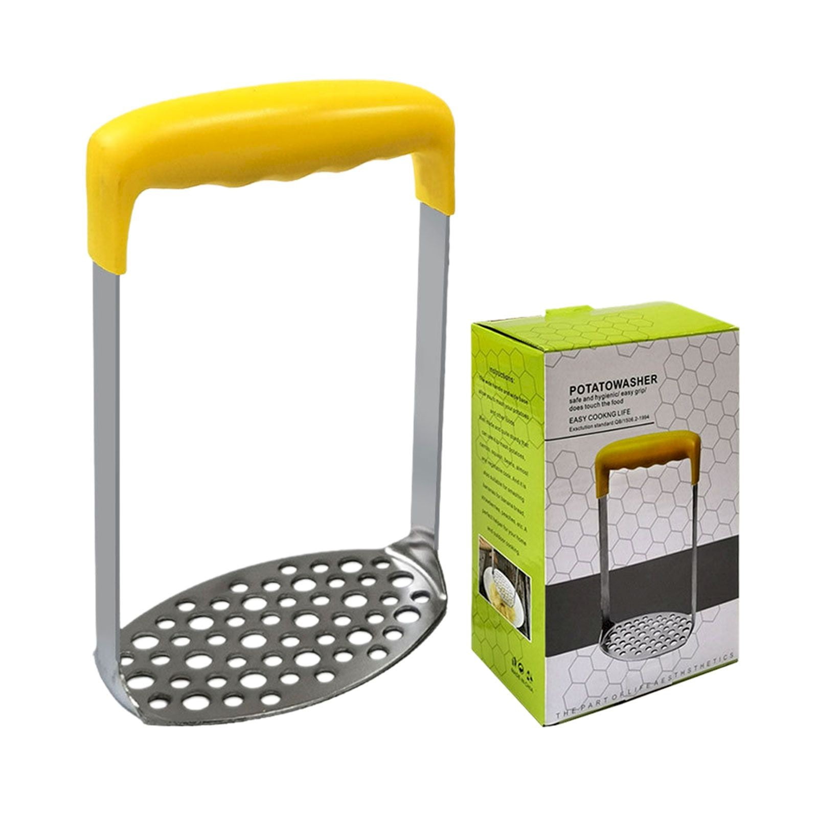 MOPOOR Stainless Steel Potato Masher, Professional Integrated Masher ...
