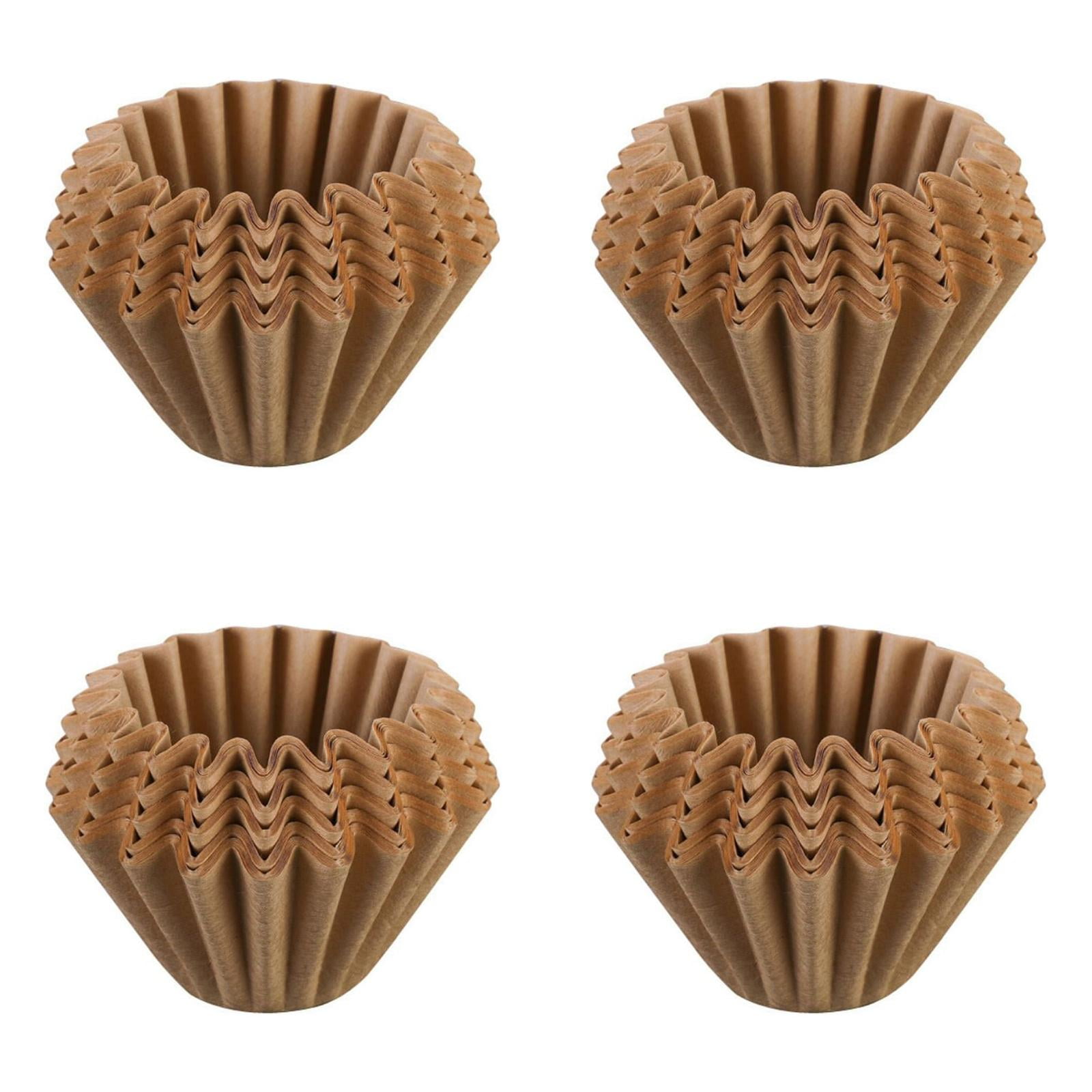 MOQIN 1-2 Cup Unbleached Coffee Filters, Pack of 200 Disposable Natural ...