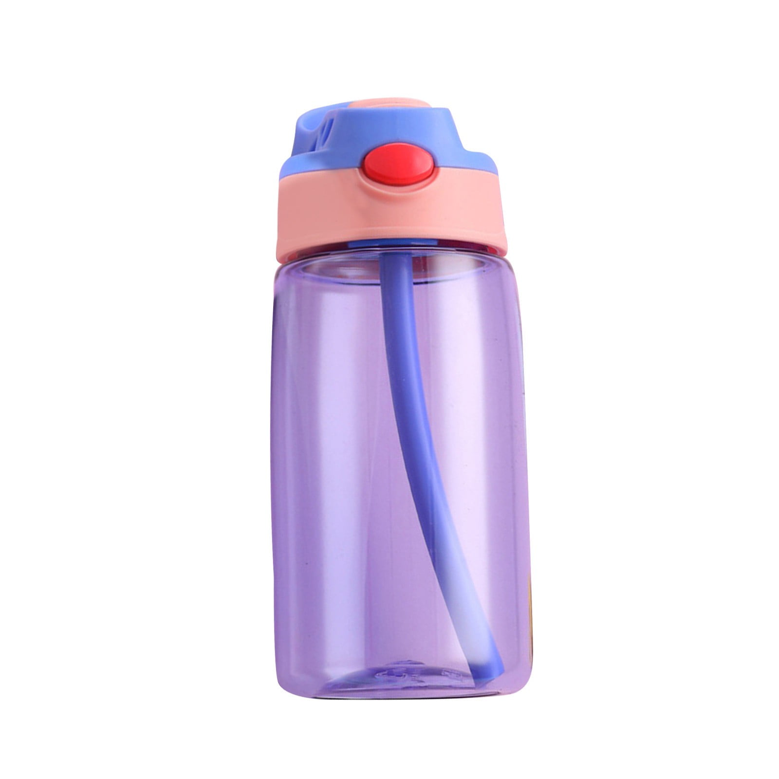 MOQIN 17oz Plastic Kids Water Bottle with Straw and Built-in Carrying ...
