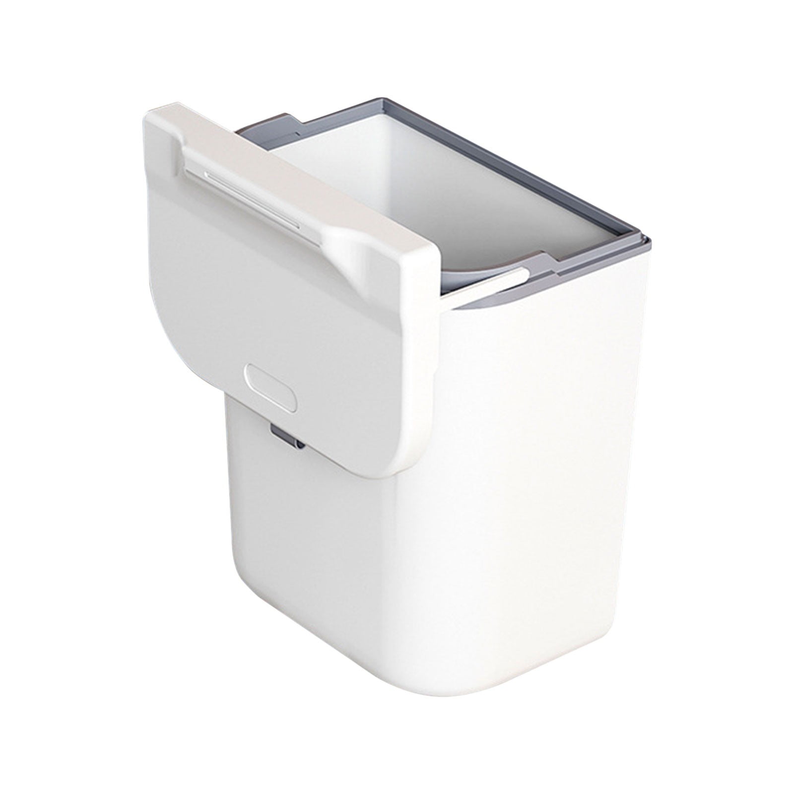 MOQIN 2.4Gallon Foldable Hanging Trash Can with Lid for Cabinet Door ...