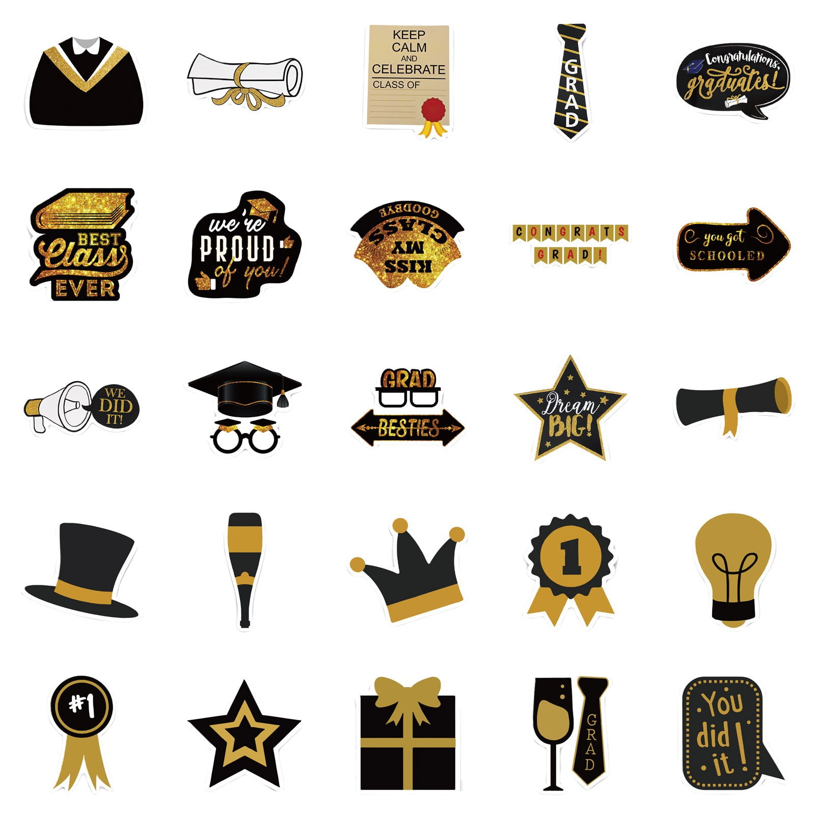MOQIN 2024 Graduation Stickers, 52Pcs Graduation Class of 2024 Stickers ...