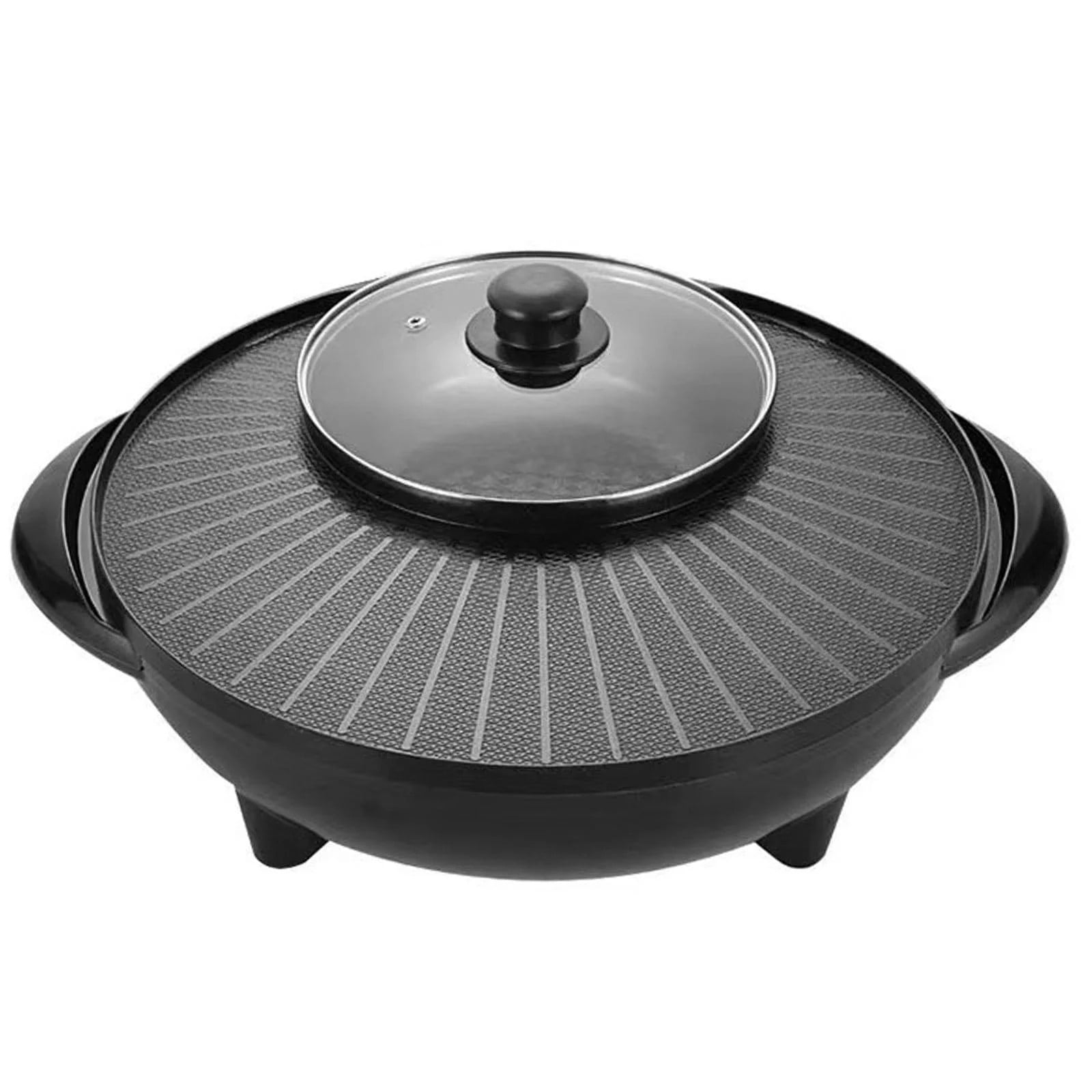 MOQIN 36cm Round Grill Hot Pot 2-in-1 Portable Cookware Set - Korean ...