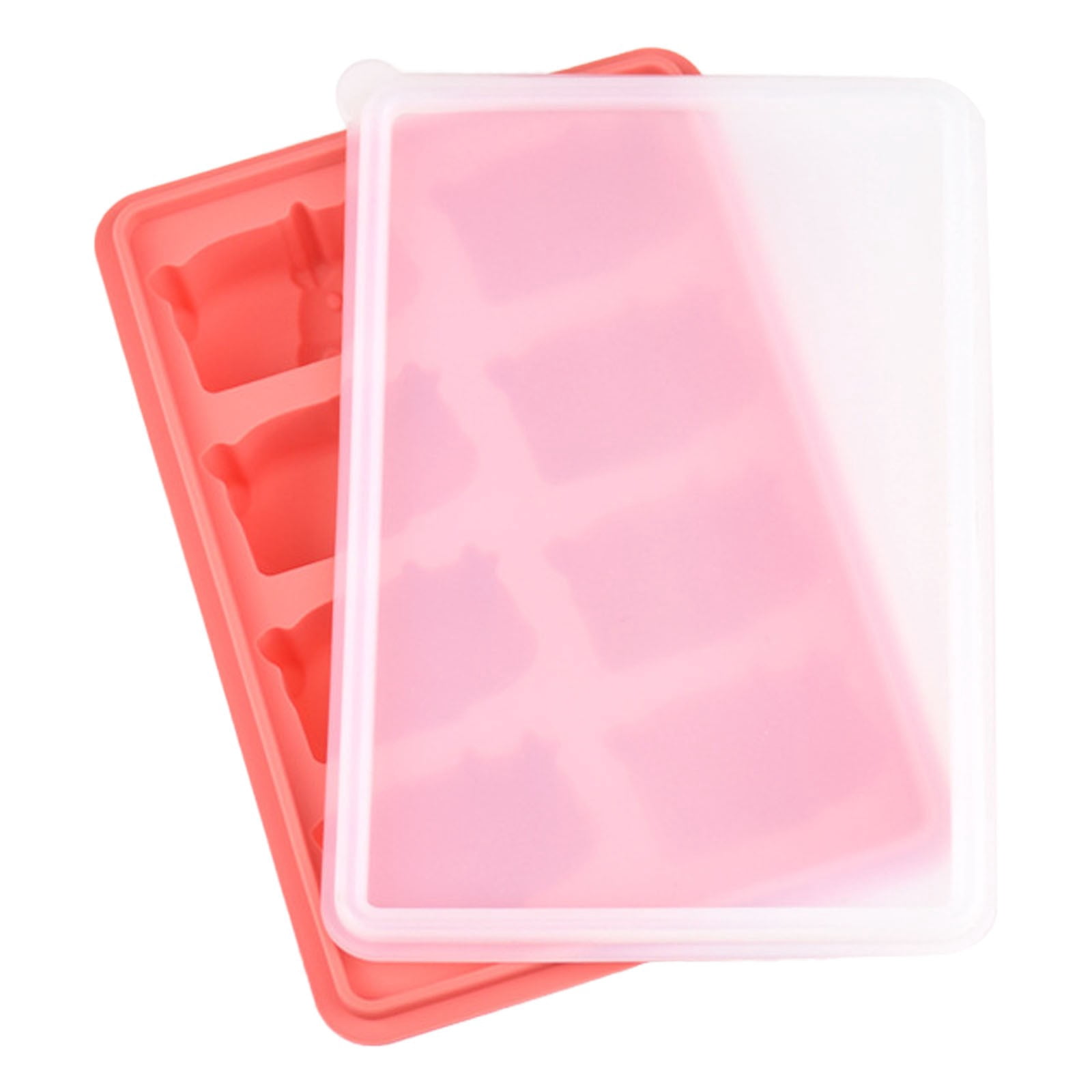 MOQIN 3D Cow Ice Cube Mold, Large Ice Cube Tray with Lid for Cocktail ...