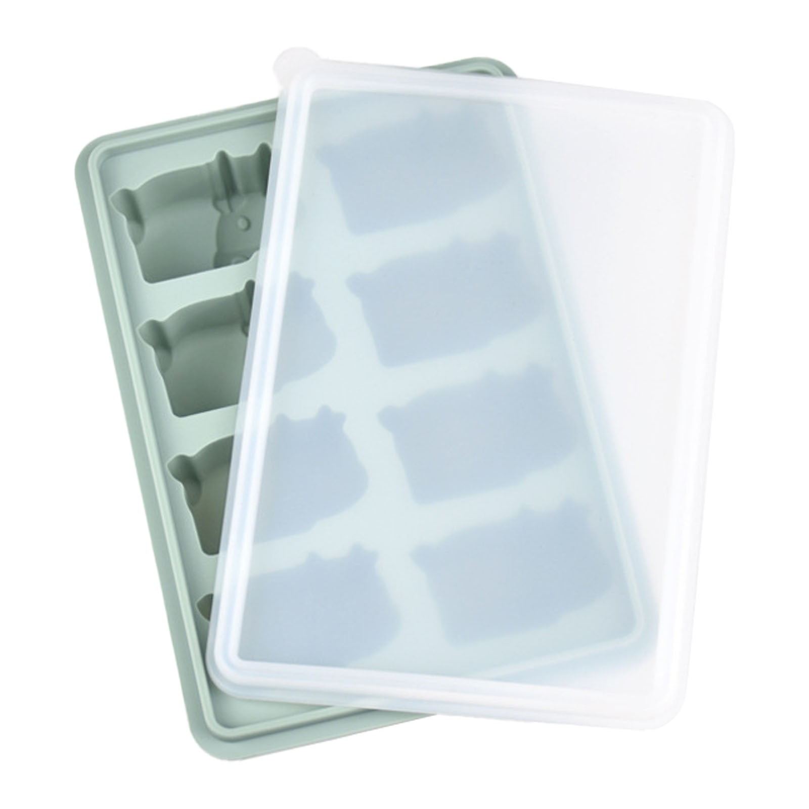 MOQIN 3D Cow Ice Cube Mold, Large Ice Cube Tray with Lid for Cocktail ...