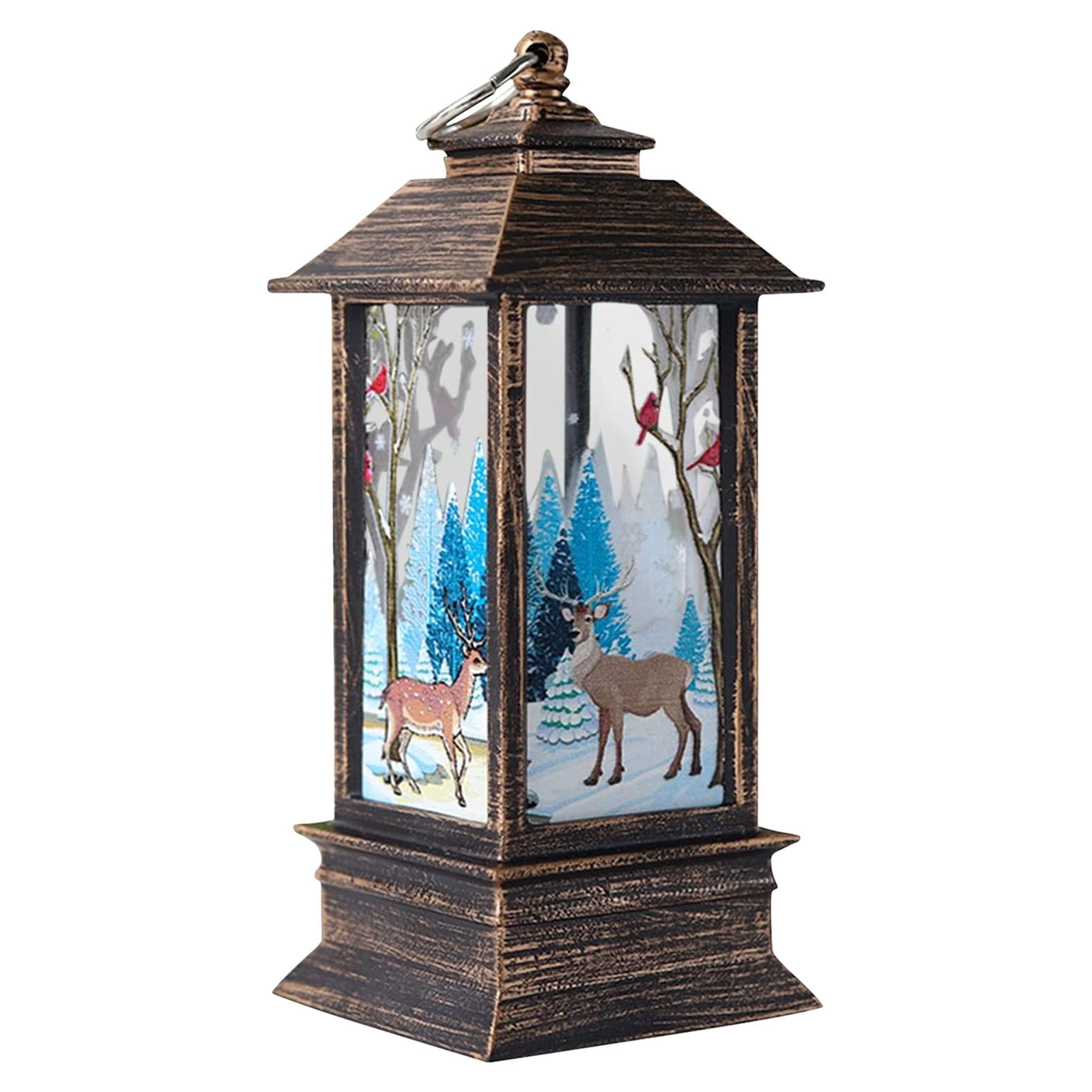 MOQIN 5" Decorative Candle Lantern with LED Flameless Candle, Plastic ...