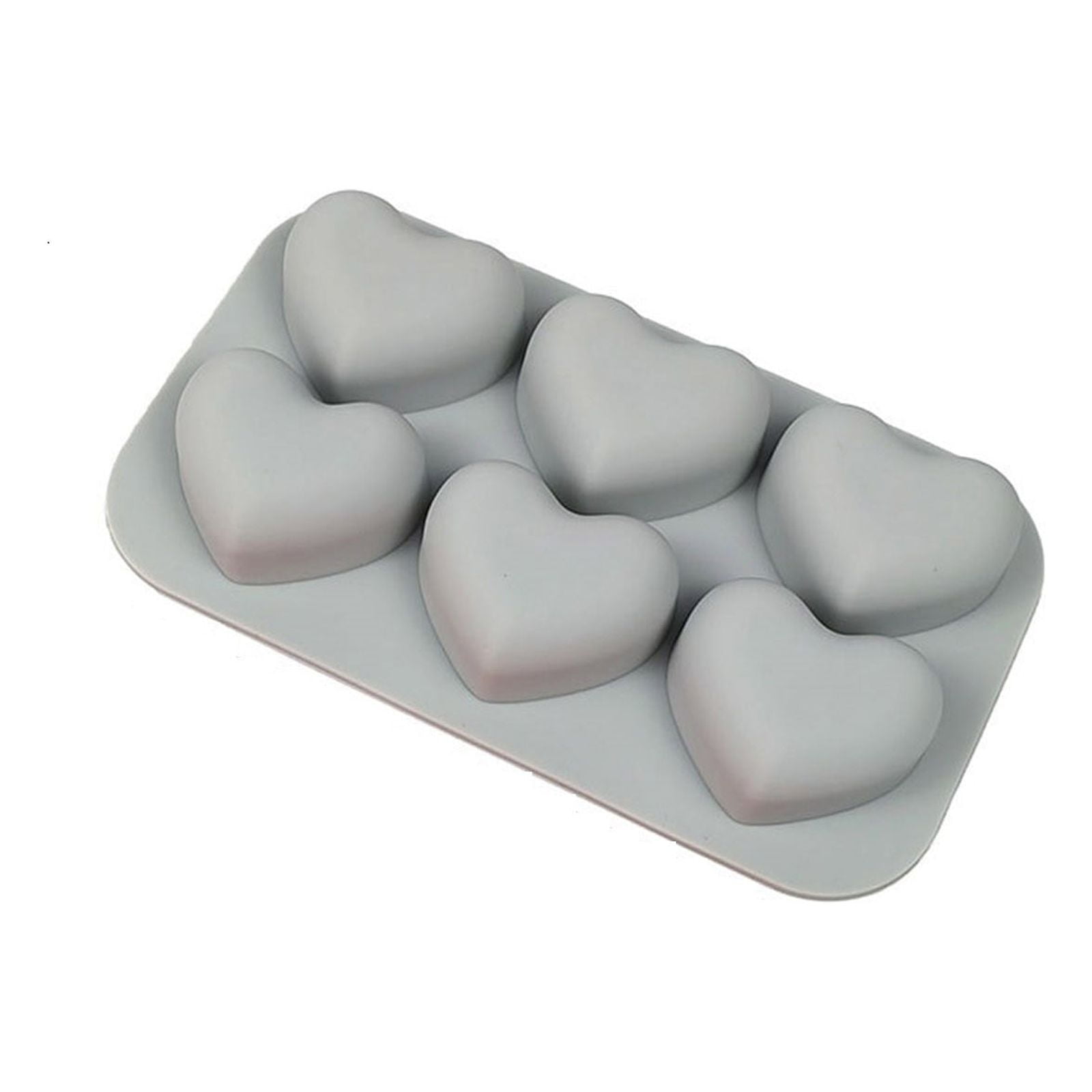MOQIN 6 Holes Heart Shaped Silicone Mold For Chocolate Cake Jelly ...