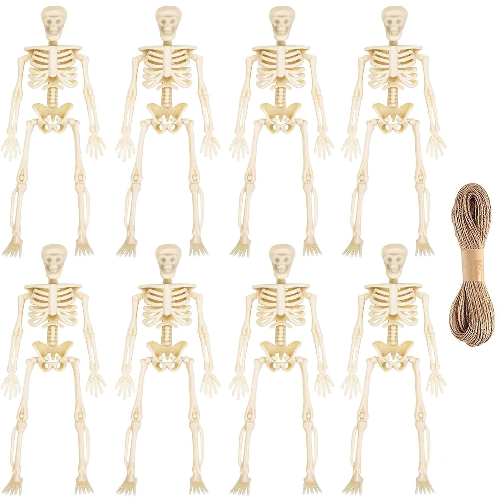 MOQIN 8PCS Skeletons Halloween Decorations 6 Inch Small Skeletons ...