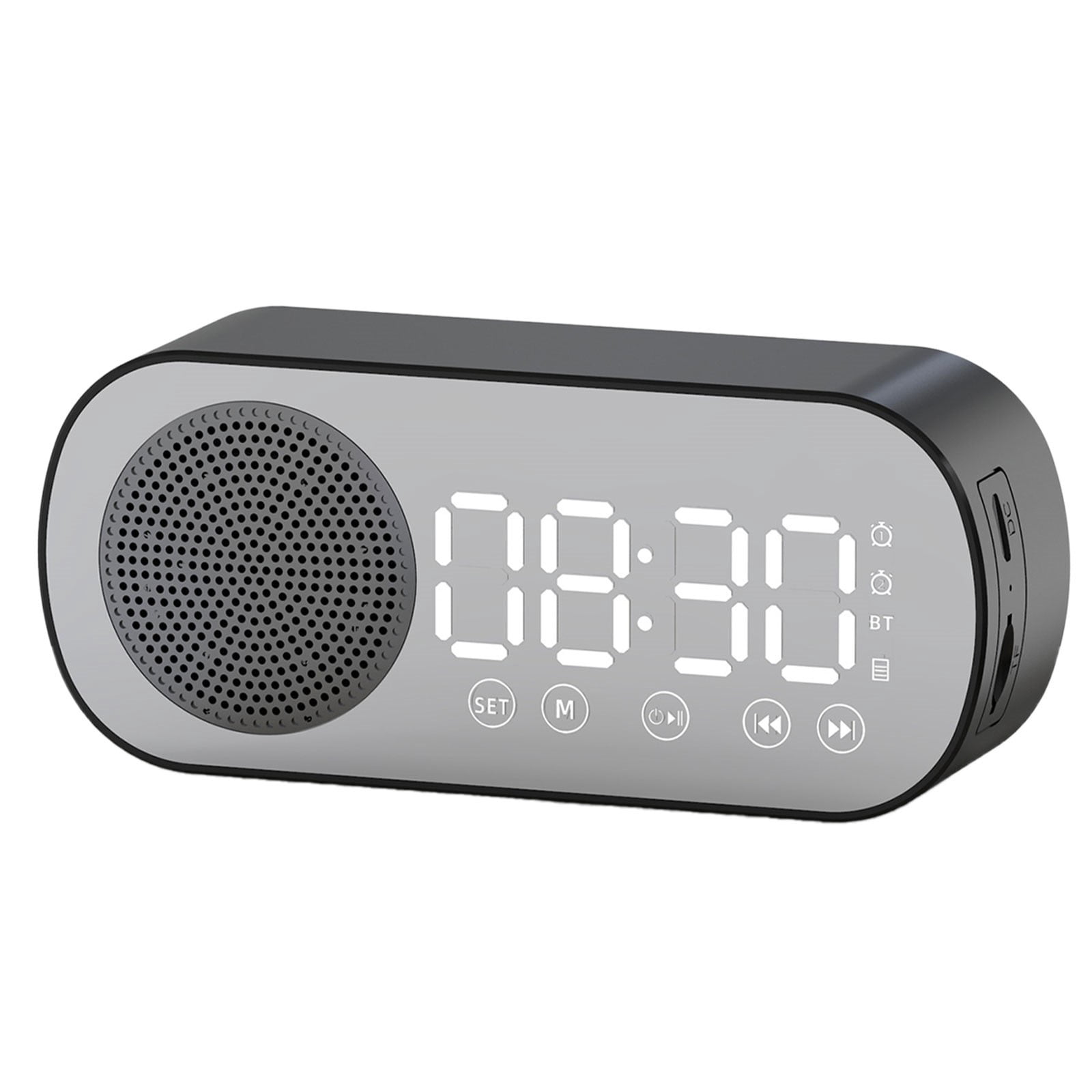 MOQIN Alarm Clock for Bedroom/Office,Digital Clock with Bluetooth ...