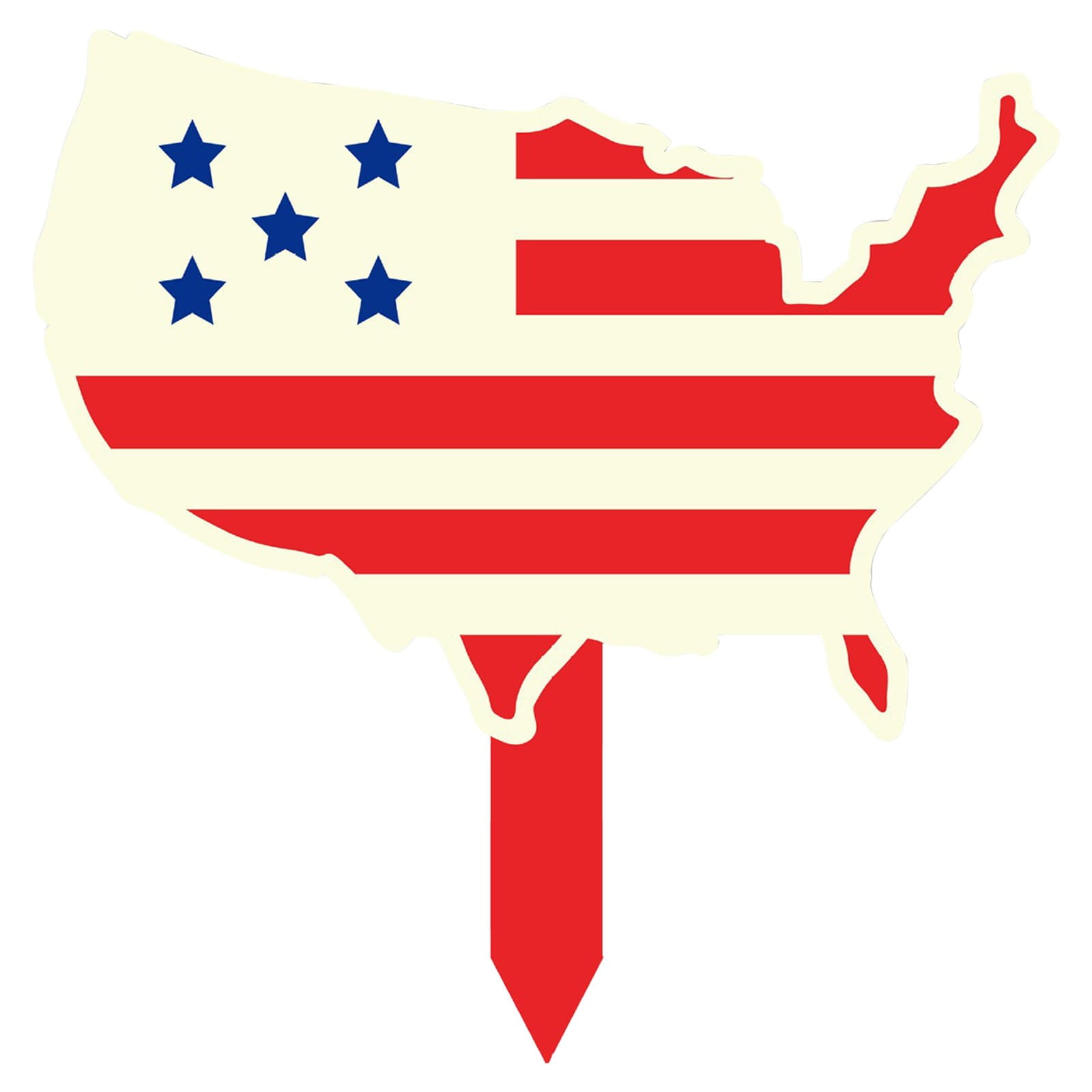 MOQIN American Flag Garden Stake, Patriotic Garden Stake 4th of July ...