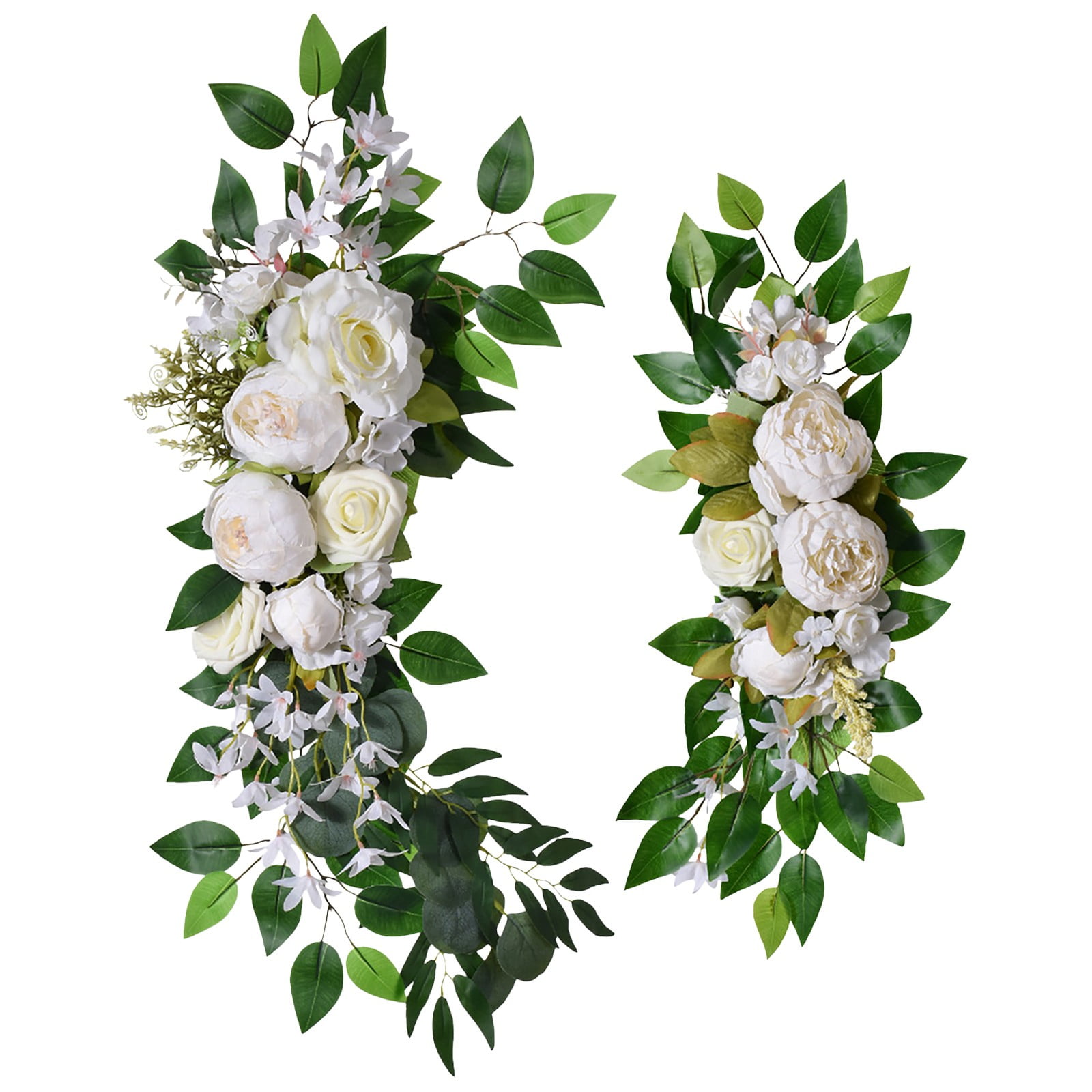 MOQIN Artificial Wedding Arch Flowers for Wedding Sign,Set of 2 for ...