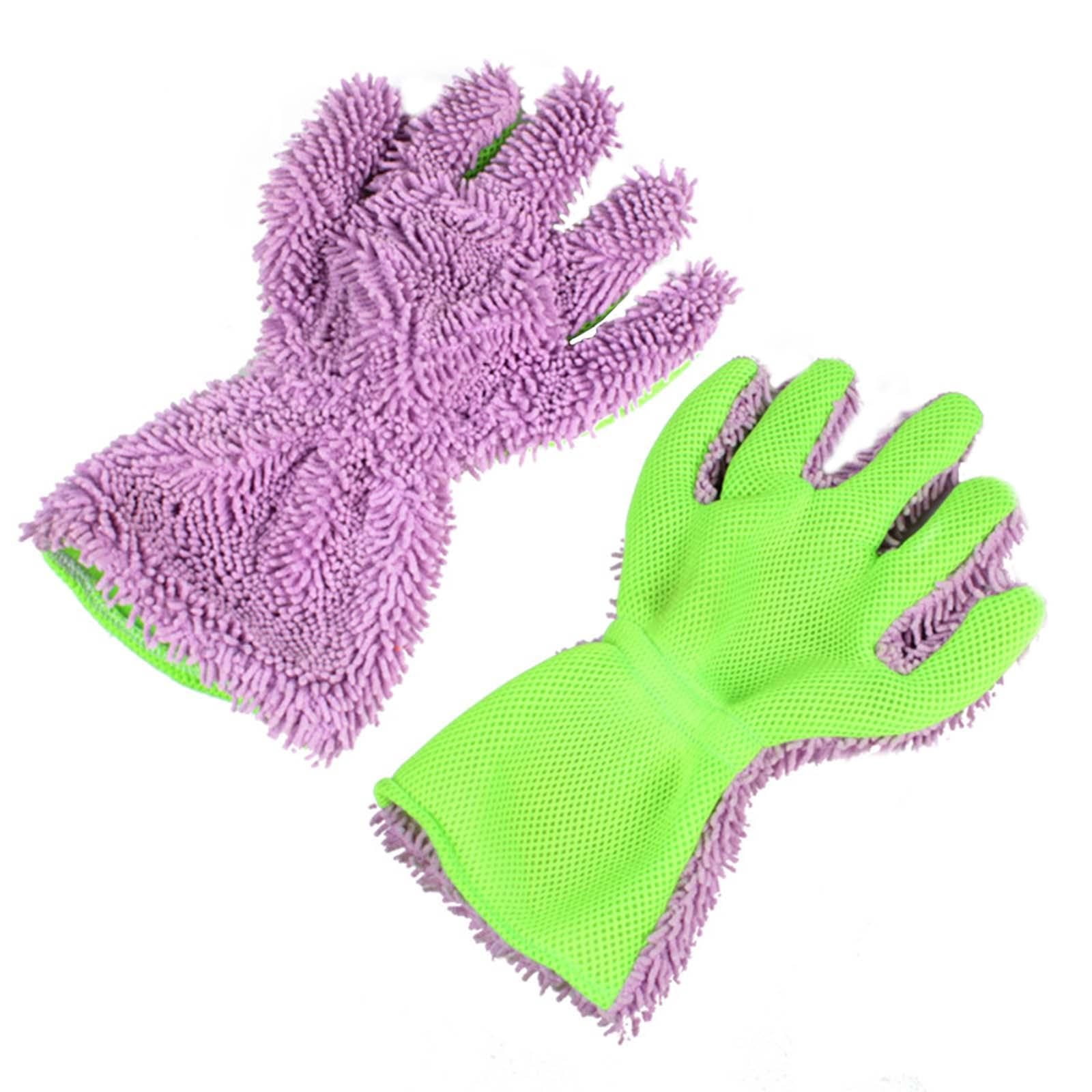 MOQIN Car Wash Mitt 5 Finger Microfiber Wash Mitts Car Dusting Gloves ...