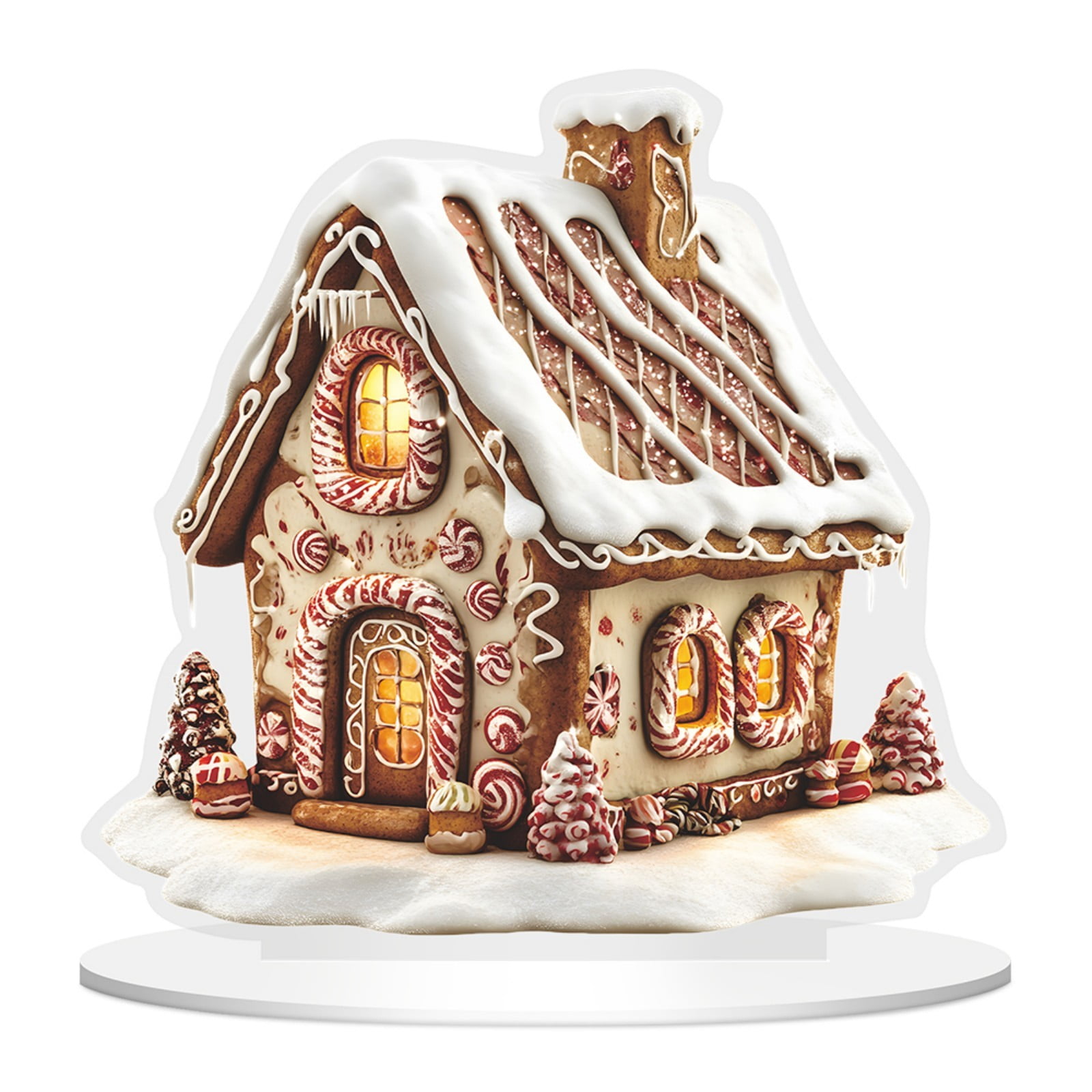 MOQIN Christmas Decorations Indoor Resin Gingerbread Houses Decor ...