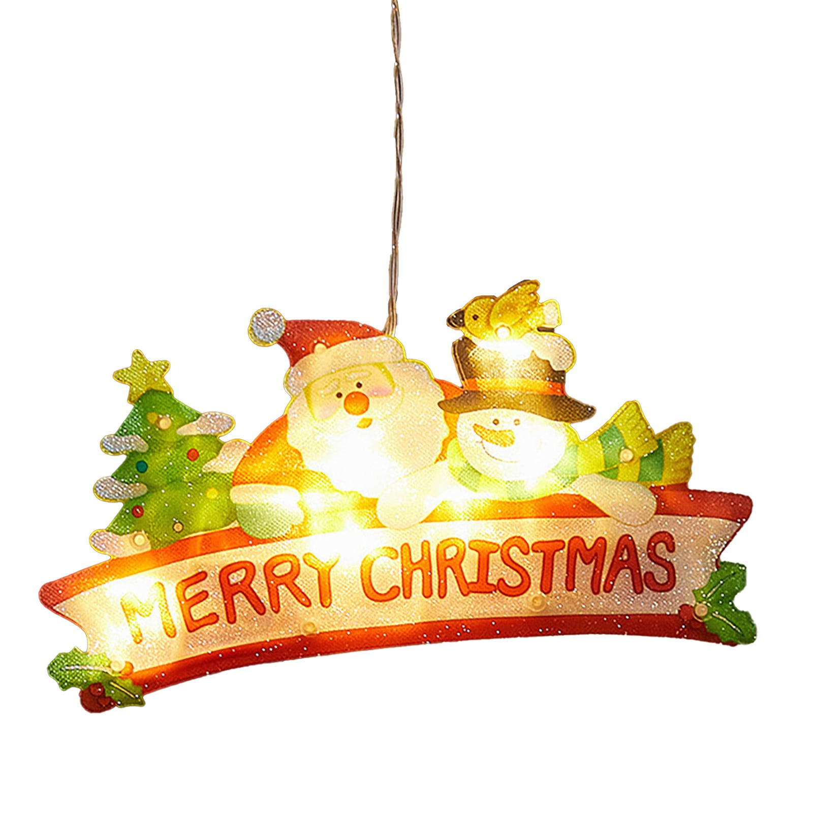 MOQIN Christmas String Light, .LED Santa Snowman String Lights ...