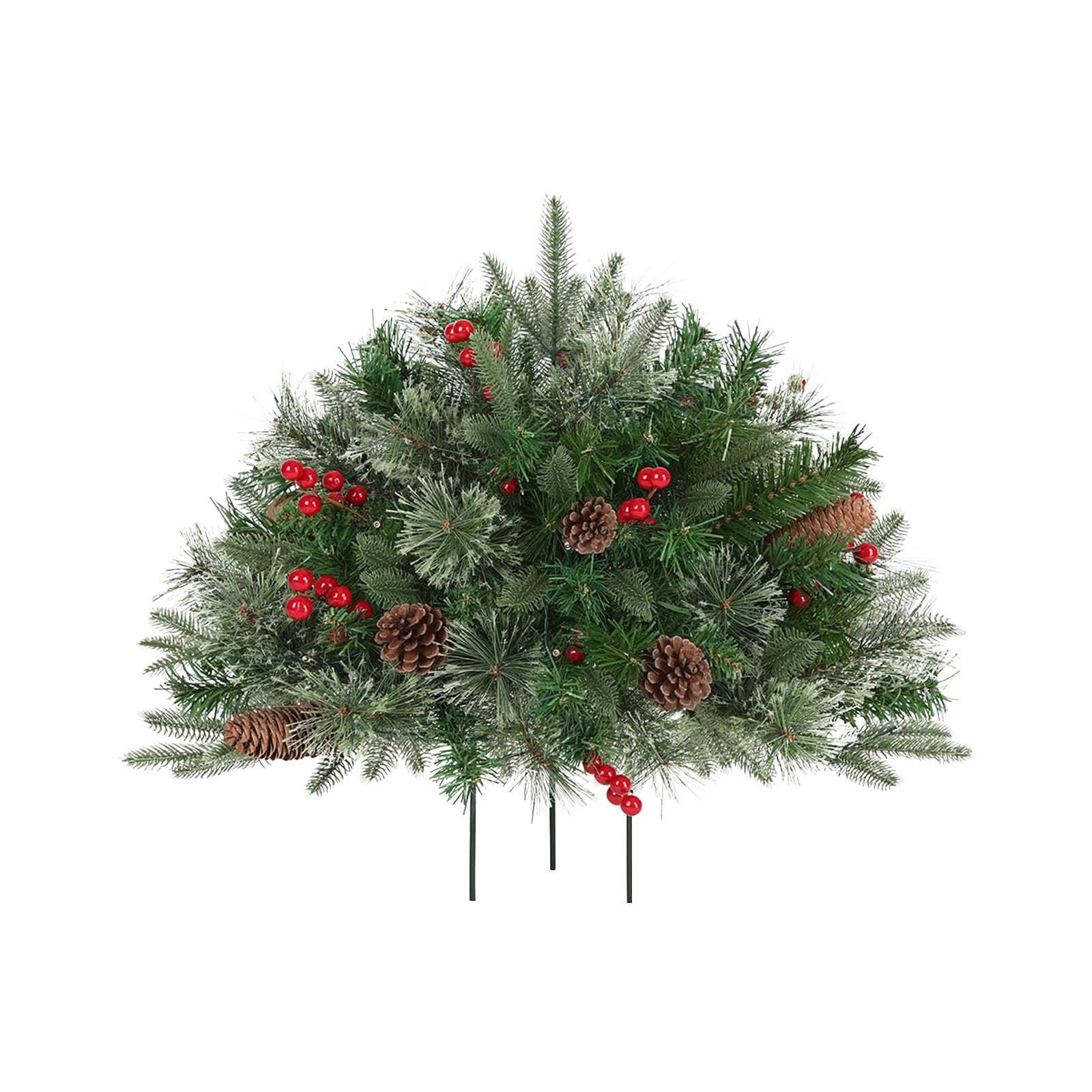 MOQIN Christmas Tree Decoration, 18" Pre-lit Artificial Christmas Tree ...