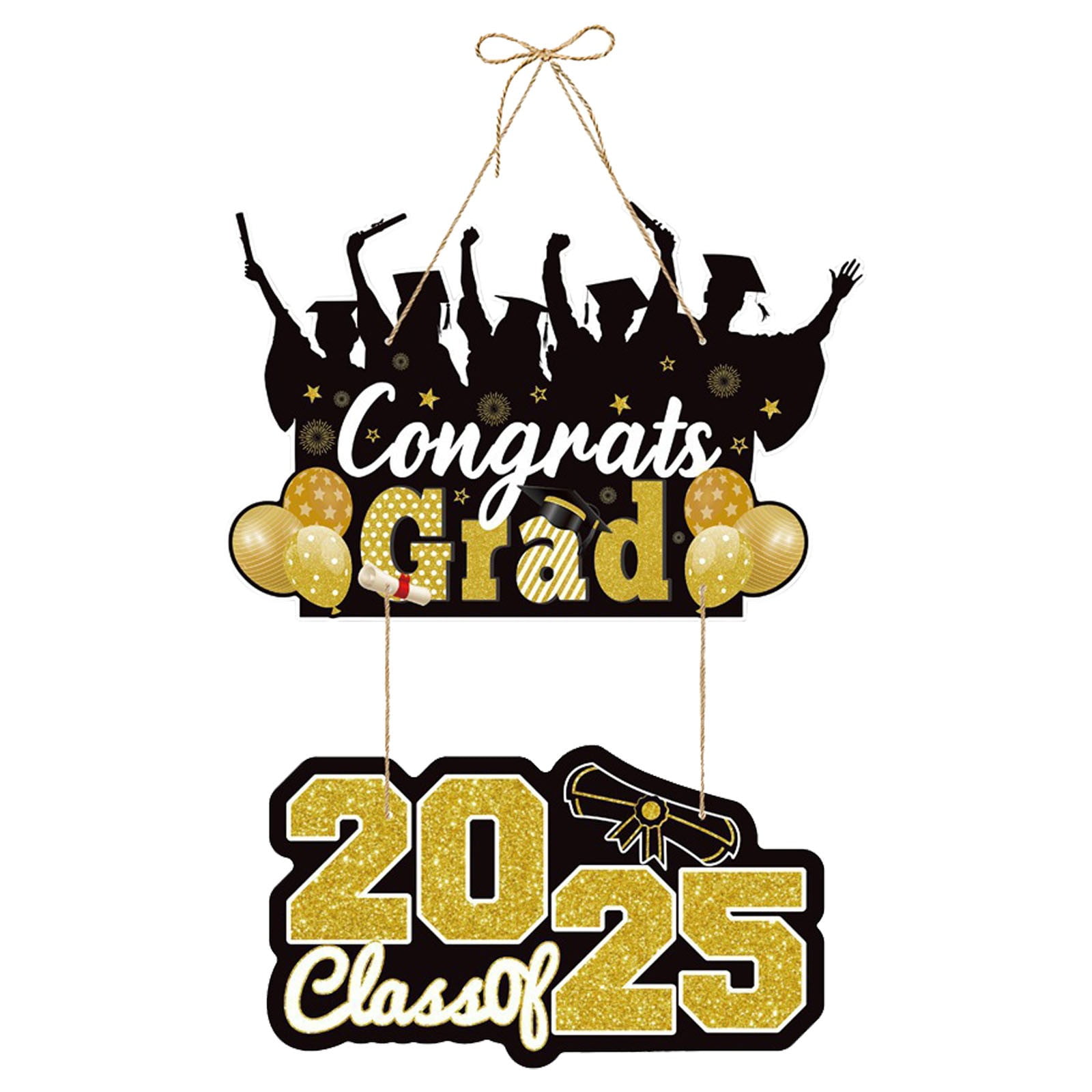 MOQIN Class of 2025 Graduation Hanging Signs for Front Door,Graduation ...