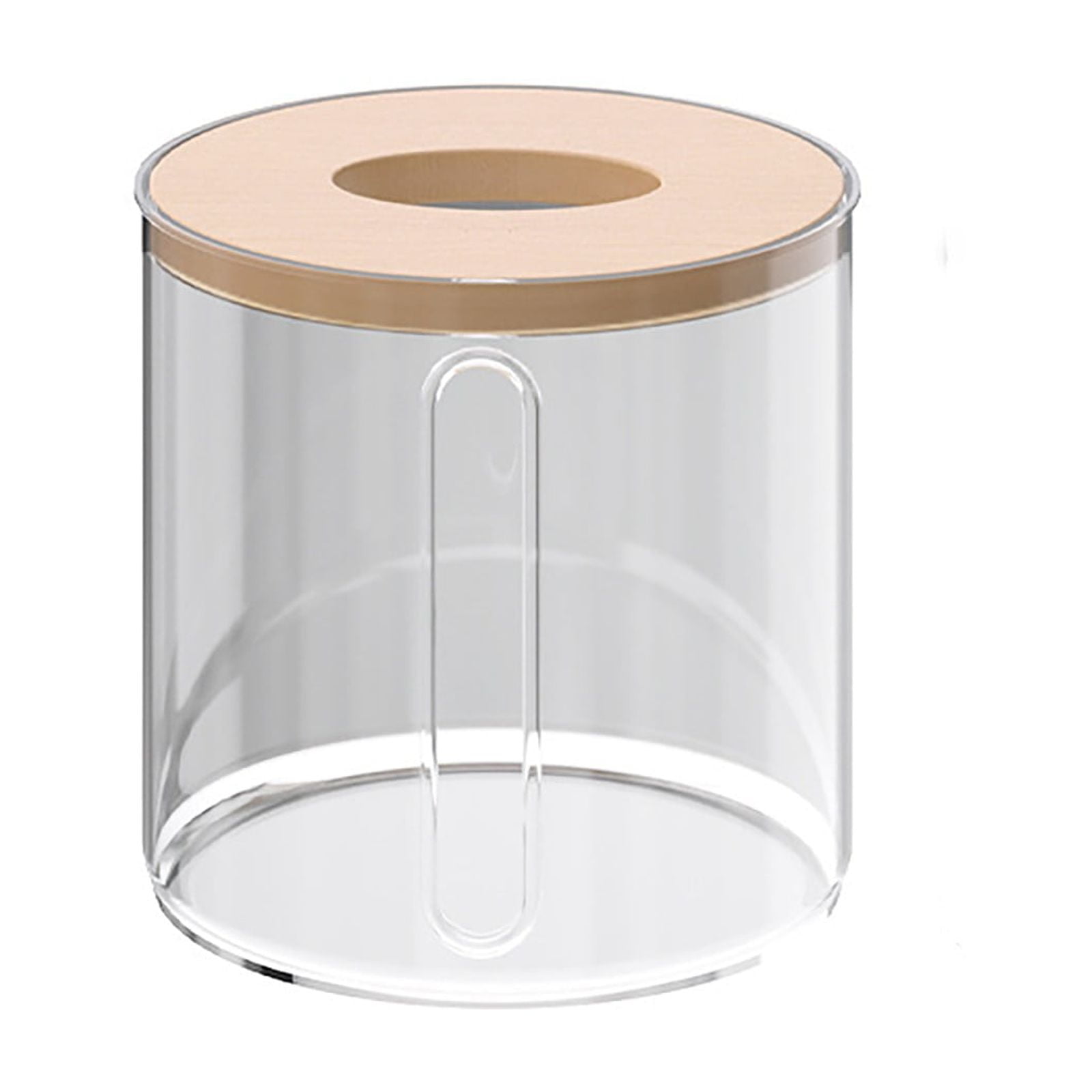 MOQIN Clear Roll Tissue Box Holder with Cover Facial Tissue Dispenser ...