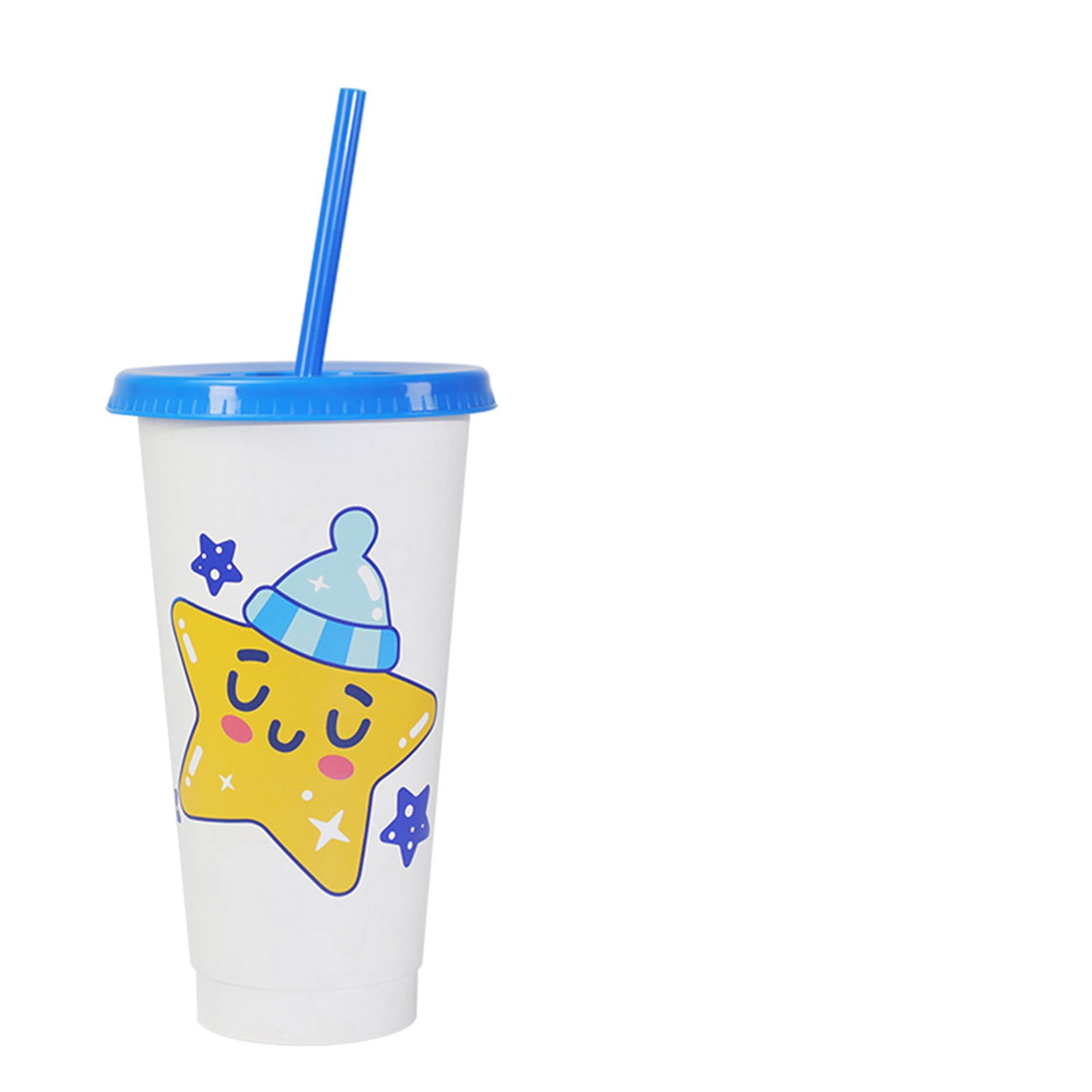 MOQIN Color Changing Cold Cups with Lids and Straws - 24 oz Plastic ...