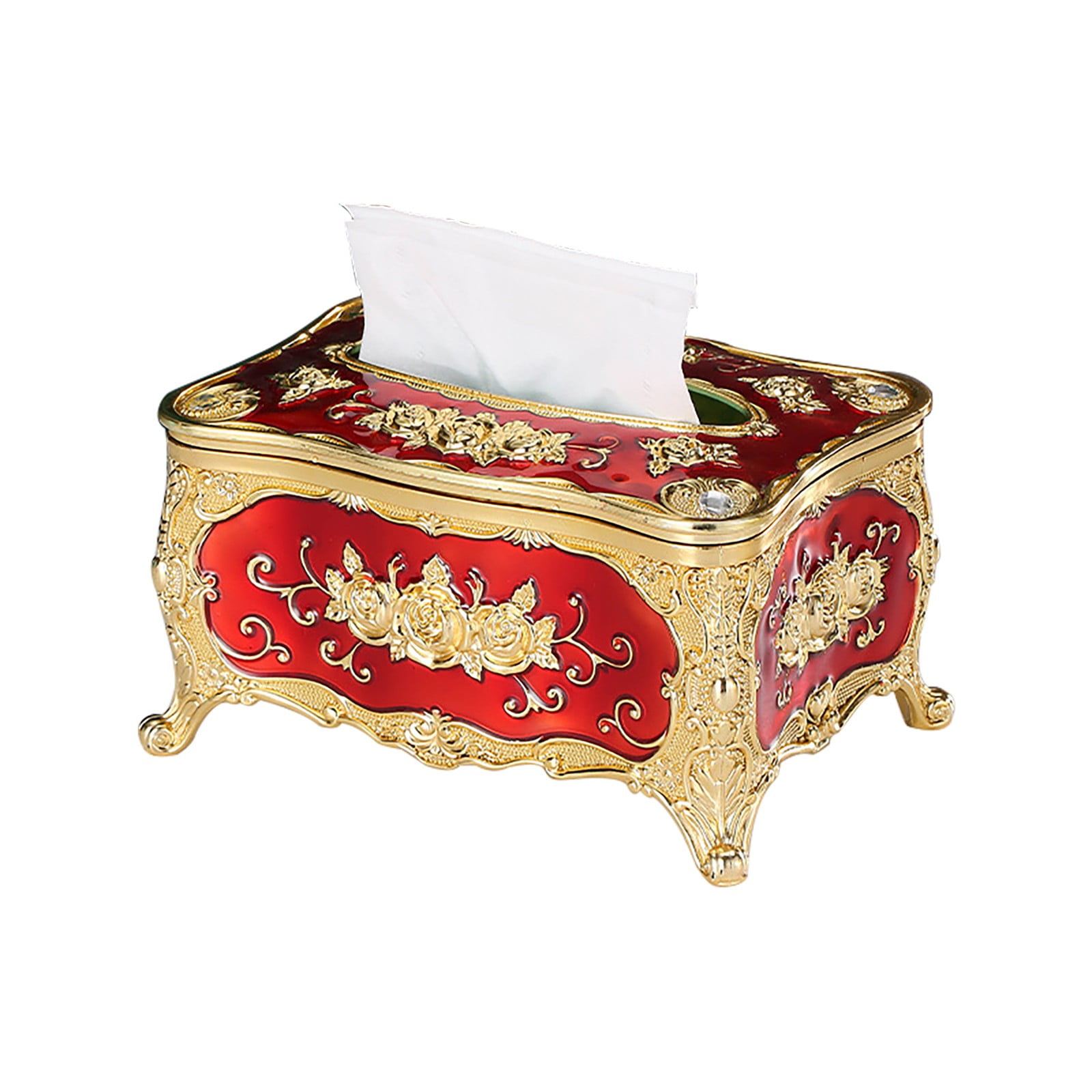 MOQIN Crystal Tissue Box European Style Tissue Box Cover Acrylic ...