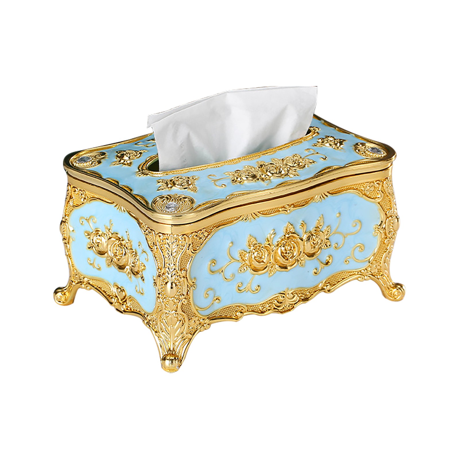 MOQIN Crystal Tissue Box European Style Tissue Box Cover Acrylic ...